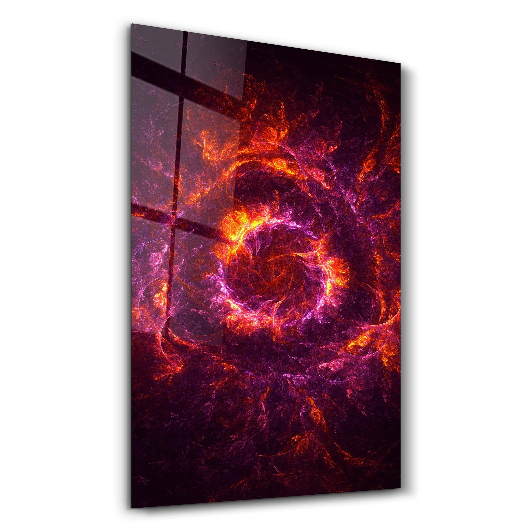 Purple & Red Flames | Glass Wall Art - Walmart.com