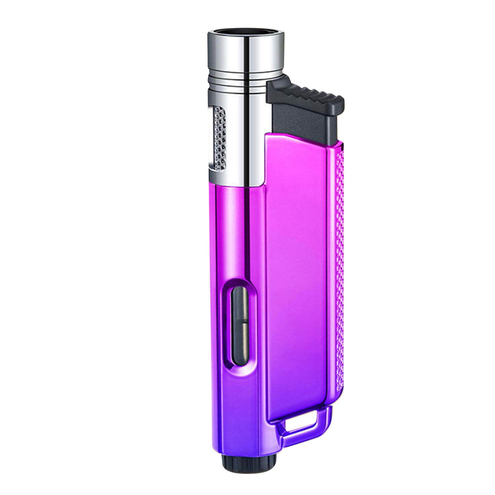 Purple Refillable Butane Torch Lighter With Adjustable Flame, Windproof ...