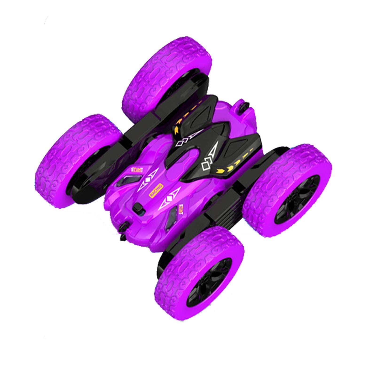 Purple Remote Control Double Sided Stunt High Speed Deformation Off ...