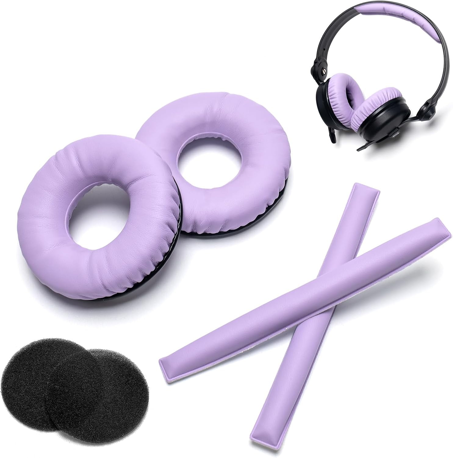 Purple Replacement Ear Pads Foam Cushion Headband Compatible with ...