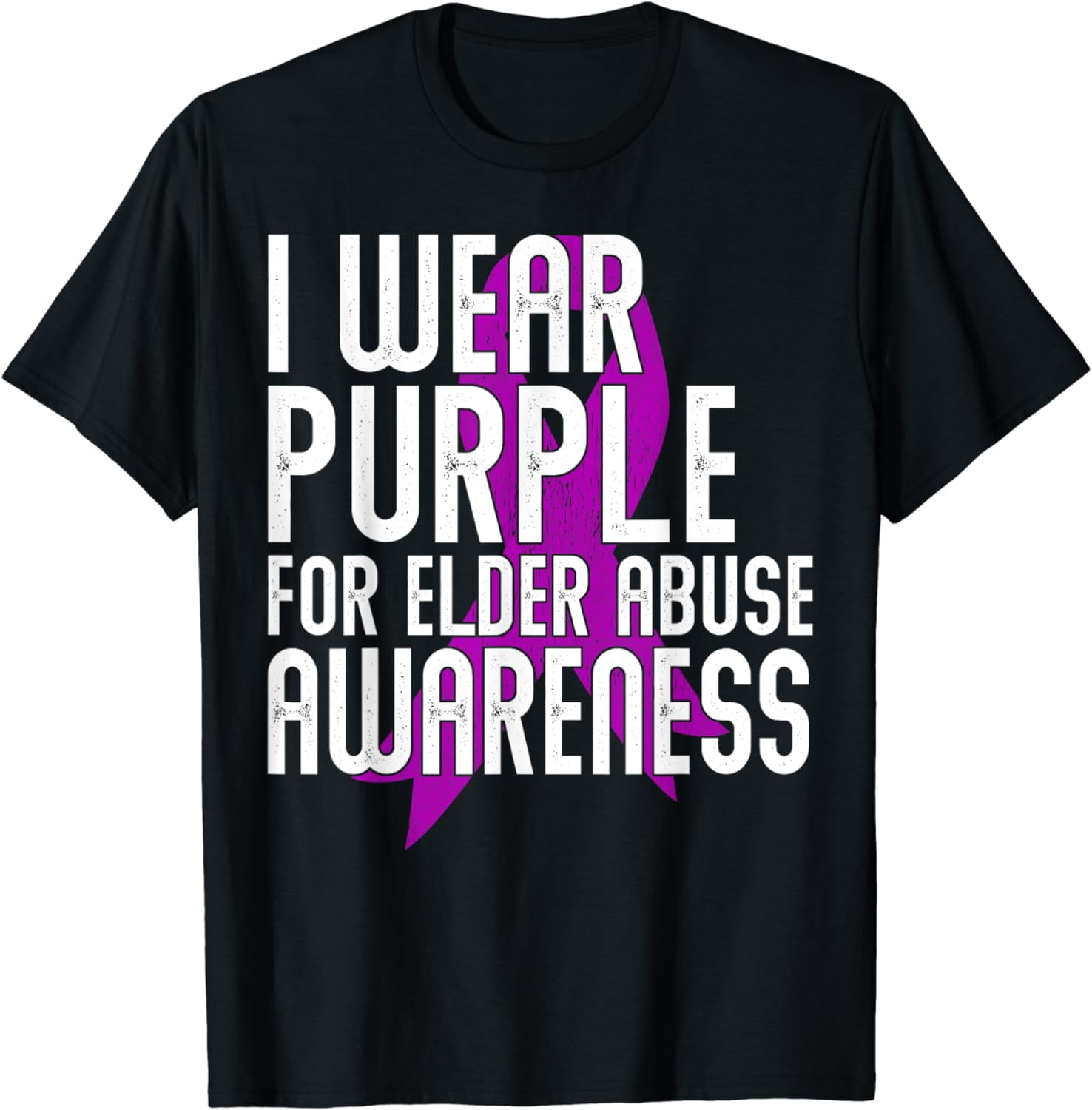 Purple Ribbon Elder Abuse Awareness T-Shirt - Walmart.com