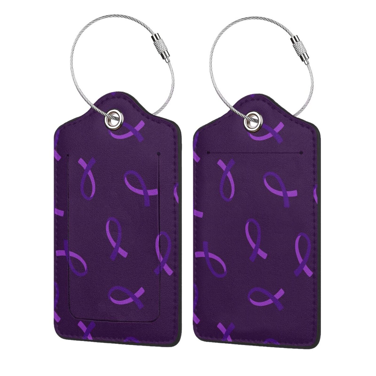 Purple Ribbon Epilepsy Awareness Month Luggage Tags for Suitcase Tags ...