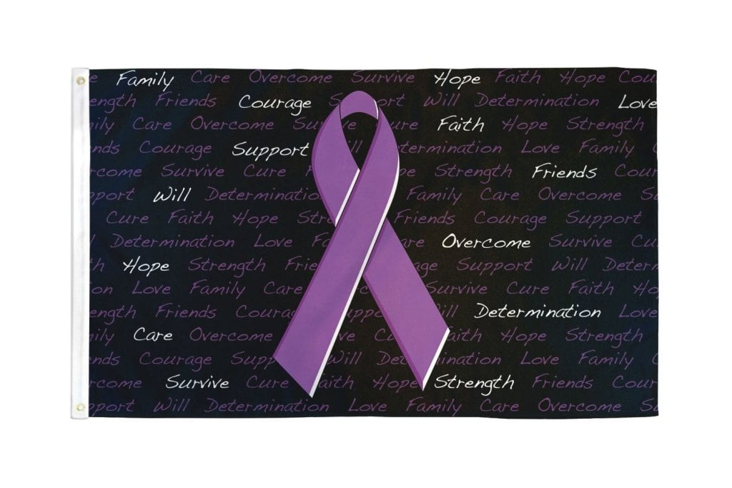 Purple Ribbon (Inspiration) Flag 3x5ft Poly - Walmart.com