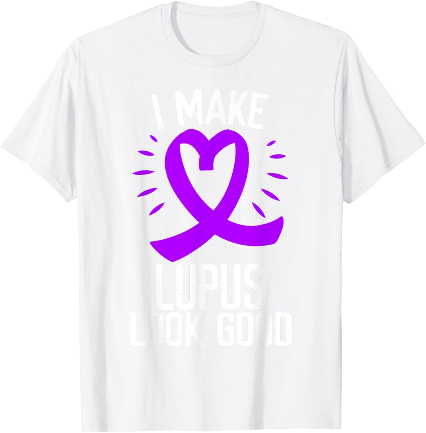 Purple Ribbon Make Lupus Awareness Look Good Survivor T-Shirt men and ...