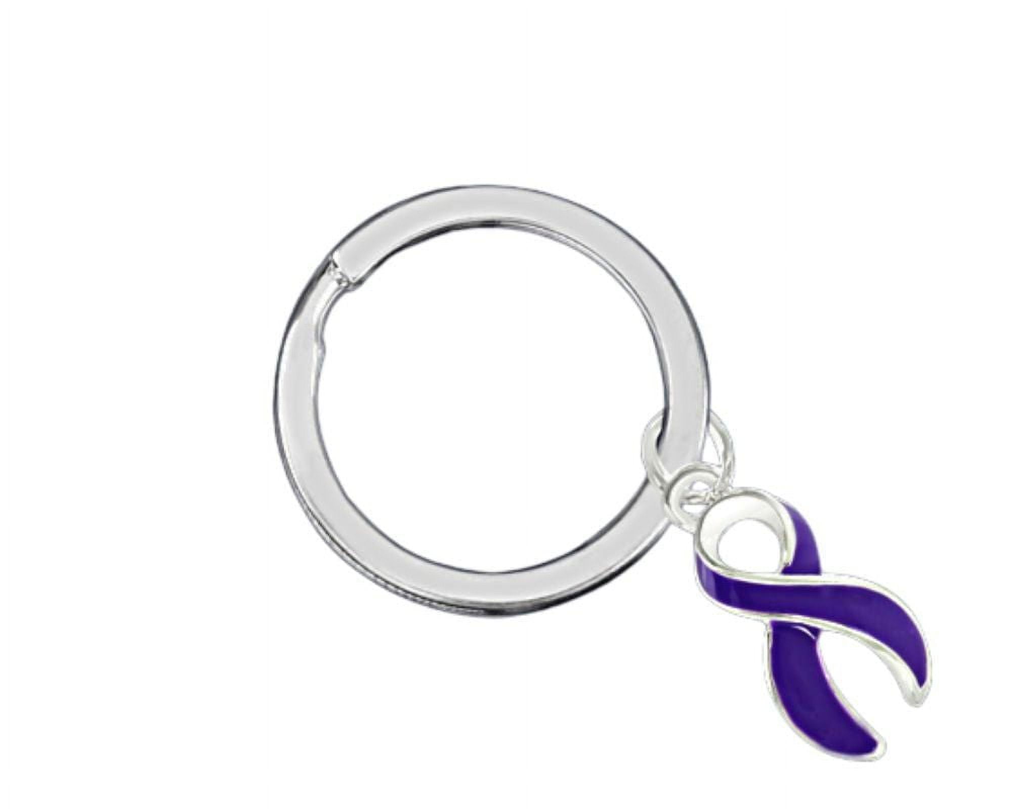 Purple Ribbon Split Style Key Chains - Walmart.com