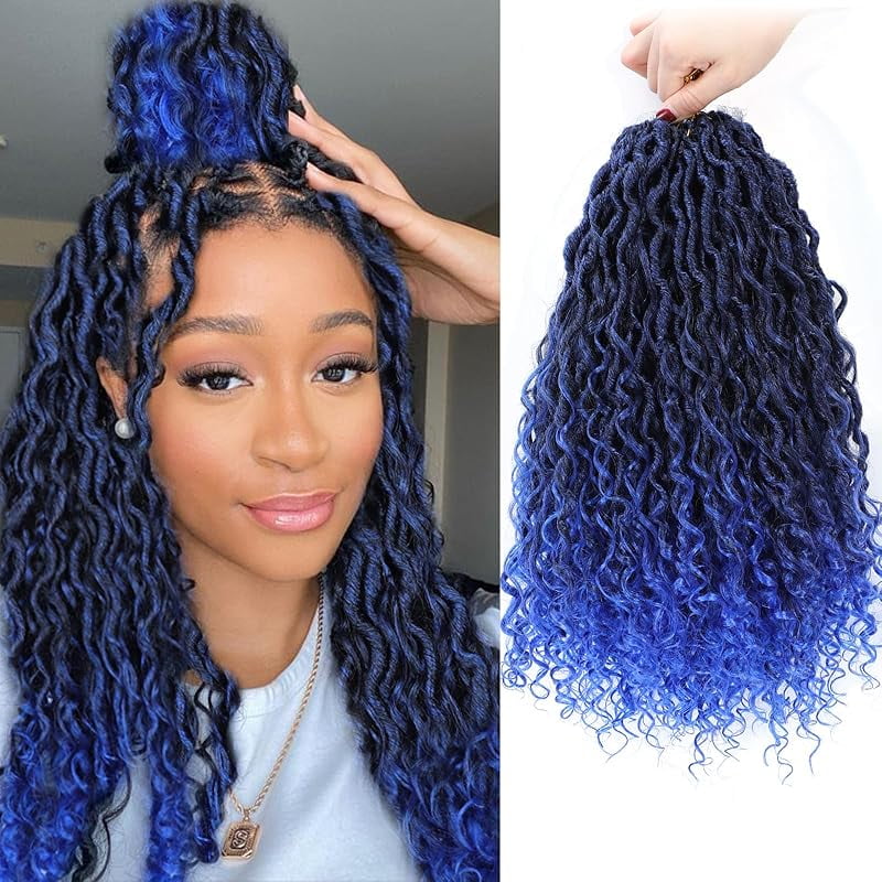 Purple River Locs Crochet Hair for Black Women 128 Strands 14" Short ...