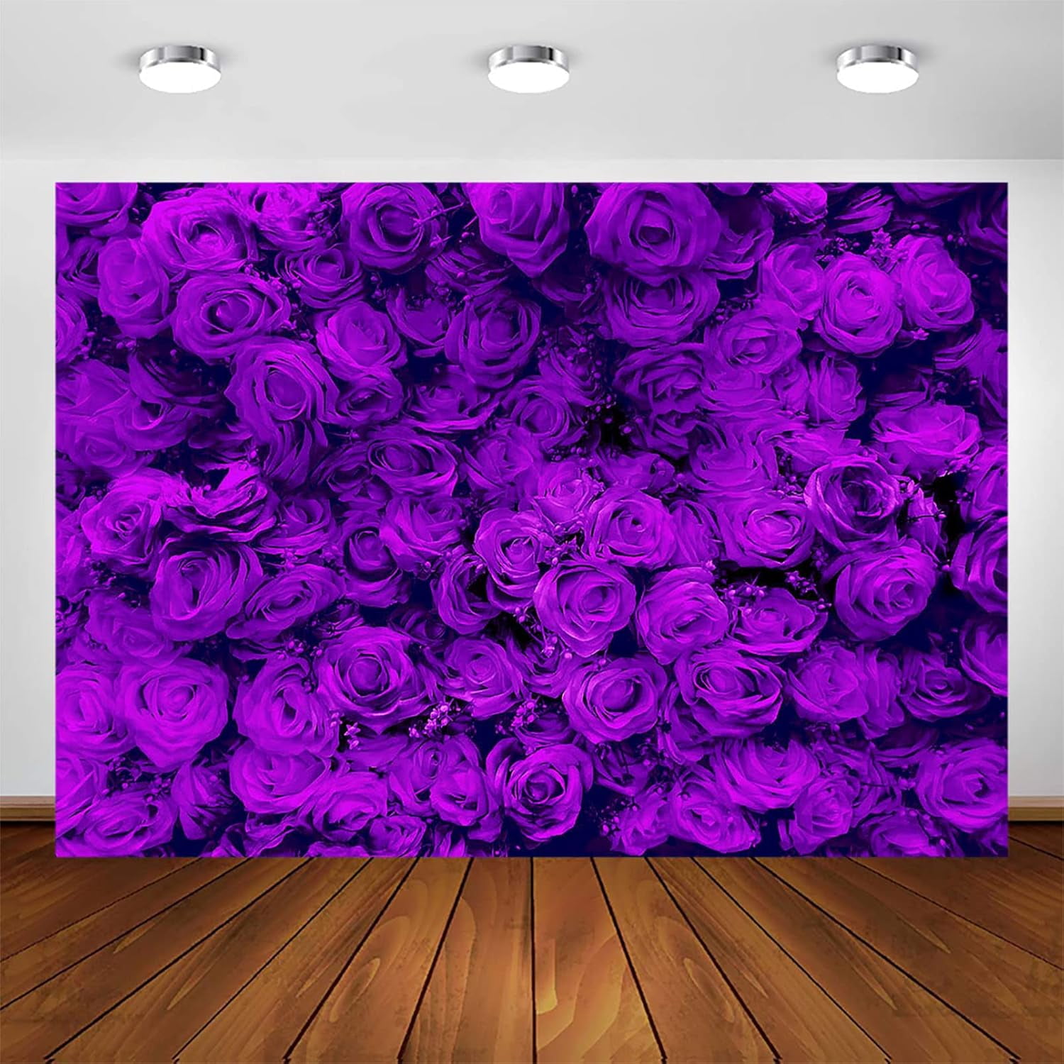 Purple Rose Backdrop Floral Wall Wedding Birthday Party Decorations ...