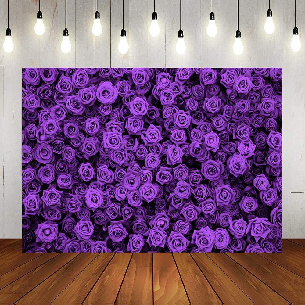 Purple Rose Floral Wall Photography Backdrop Rose Flowers Weeding ...