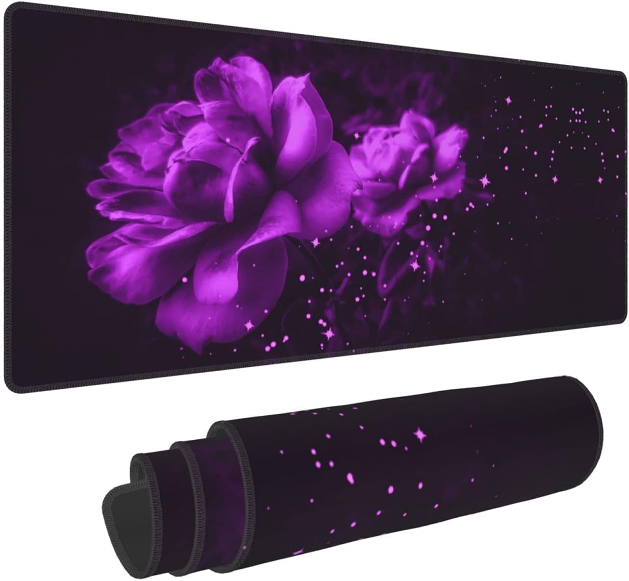 Purple Rose Gaming Mouse Pad Large XL Desk Mat Long Extended Pads Big ...