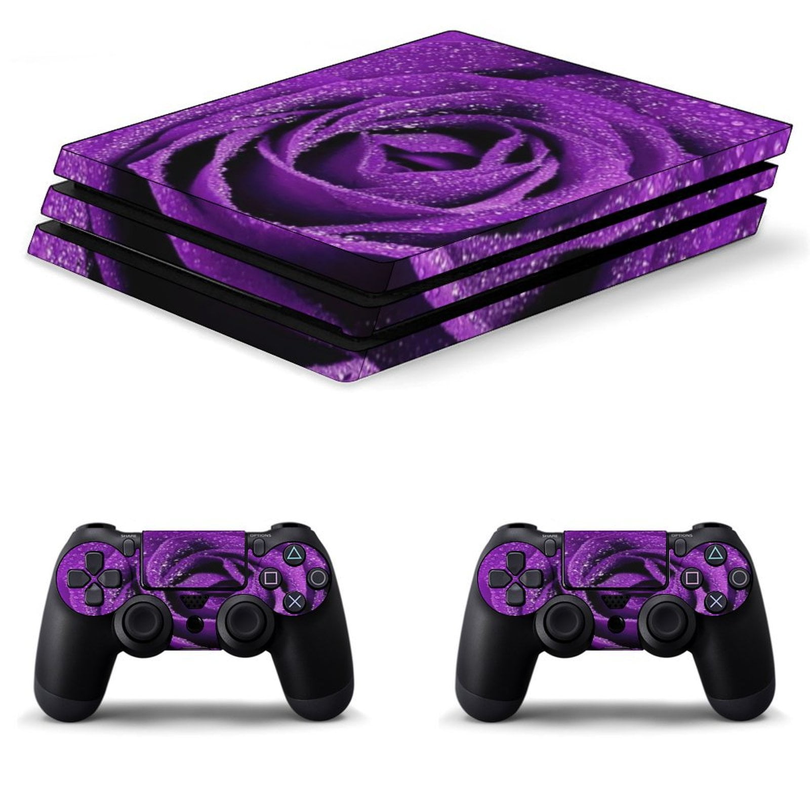 Purple Rose PS4/PS4 Pro/PS4 Slim Skin Sticker For Console And ...