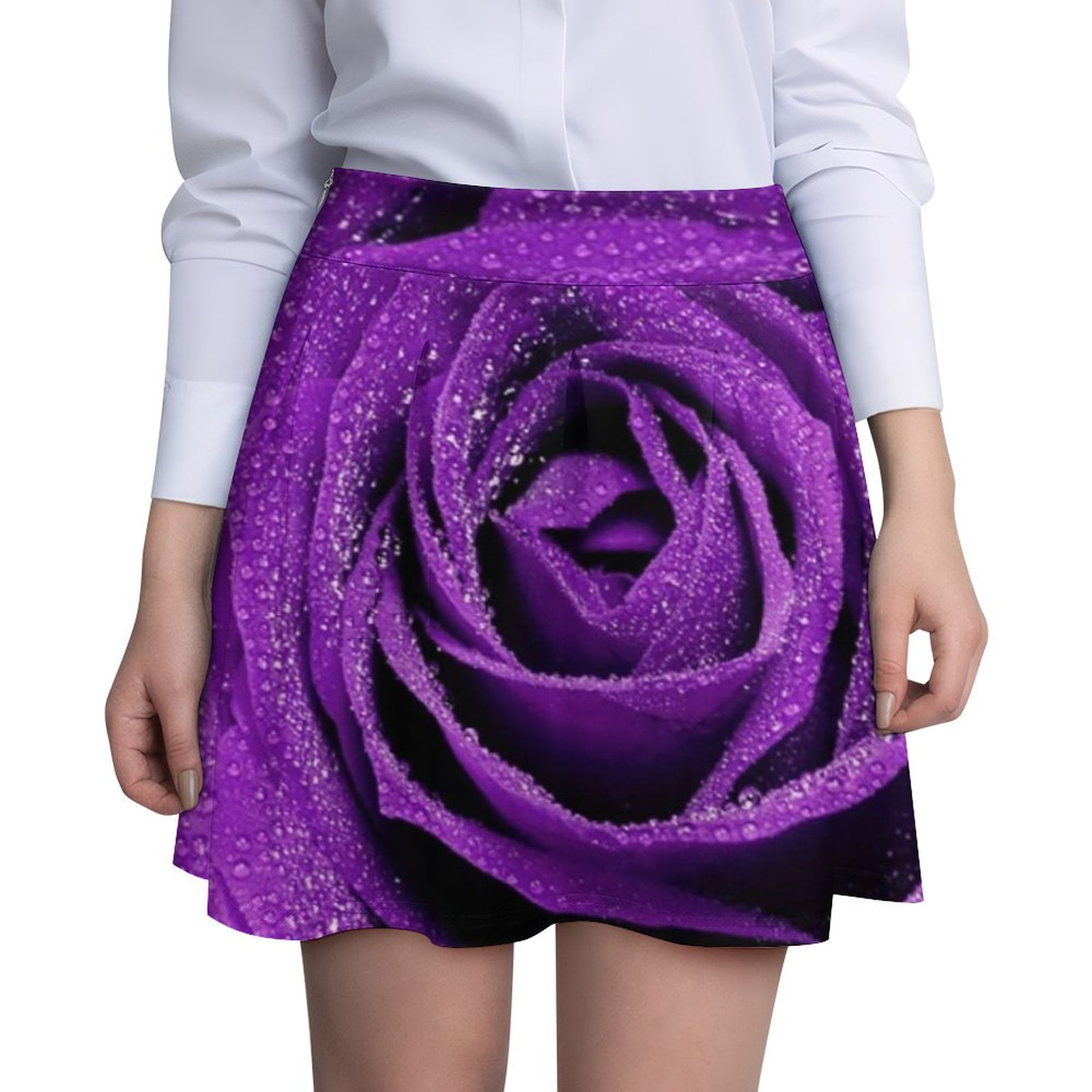 Purple Rose Women's Casual Mini Skirt Invisible Zipper Summer Skirts ...