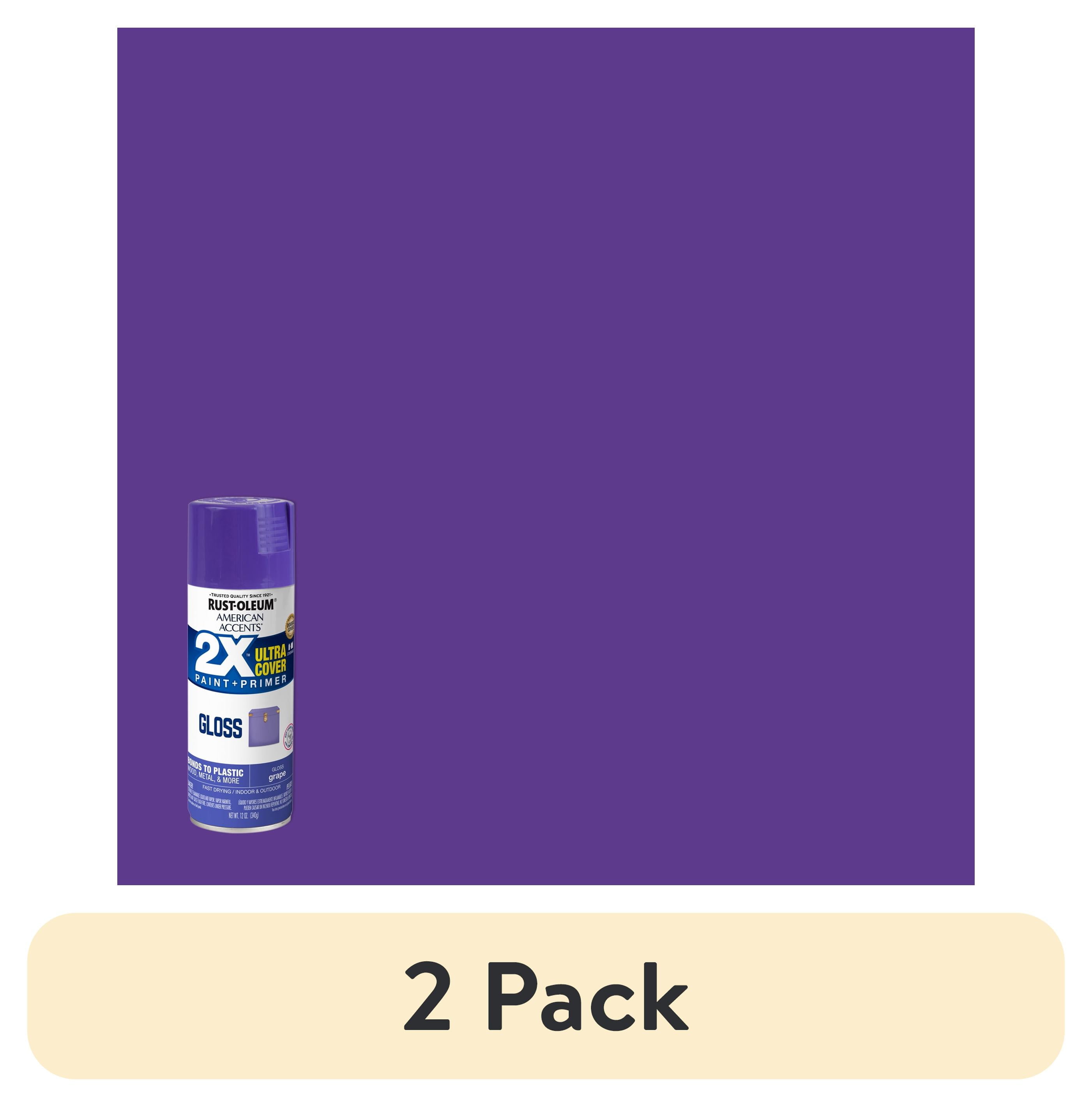 (2 pack) Purple, Rust-Oleum American Accents 2X Ultra Cover Gloss Spray ...