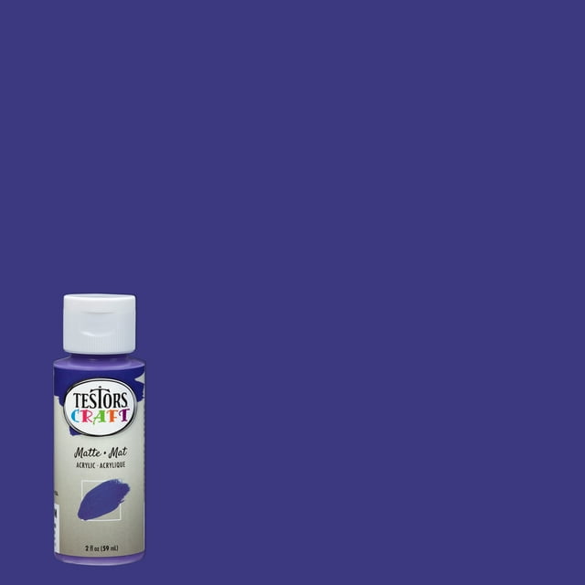 Purple, Rust-Oleum Testors Craft Matte Acrylic Paint- 292425A, 2 oz ...