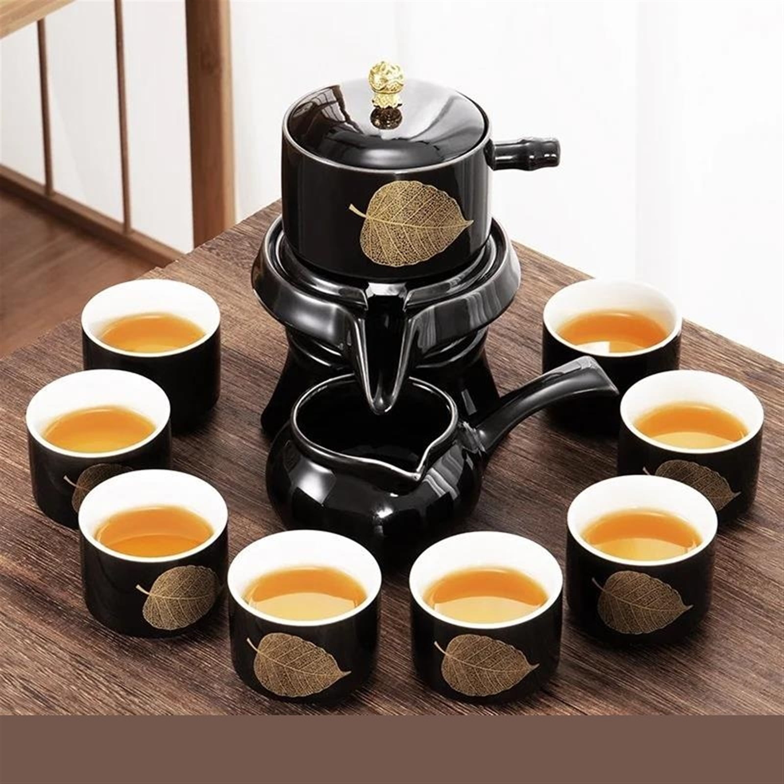 Purple Sand Lazy Man Tea Set Retro Creative Stone Grinding Kung Fu Cup ...