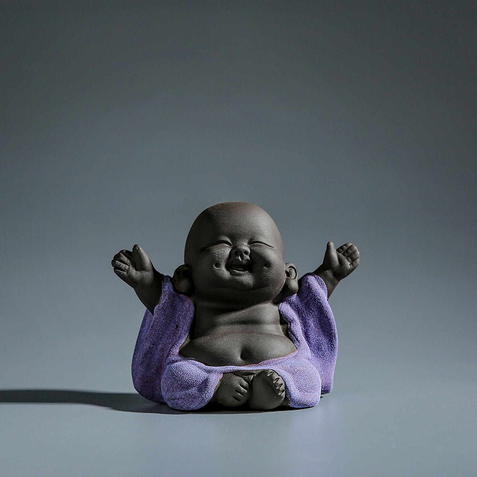 Purple Sands Buddha Statue Tiny Cute Buddha Figurine Desktop Tea Pet ...