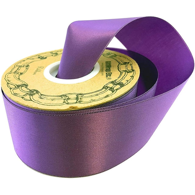 Purple Satin Fabric Decorative Ribbon - 2" x 50 Yards, Easter ...
