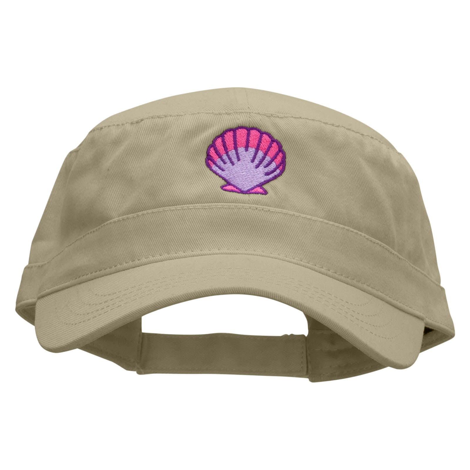 Purple Shell Garment Washed Adjustable Army Cap - Khaki OSFM - Walmart.com