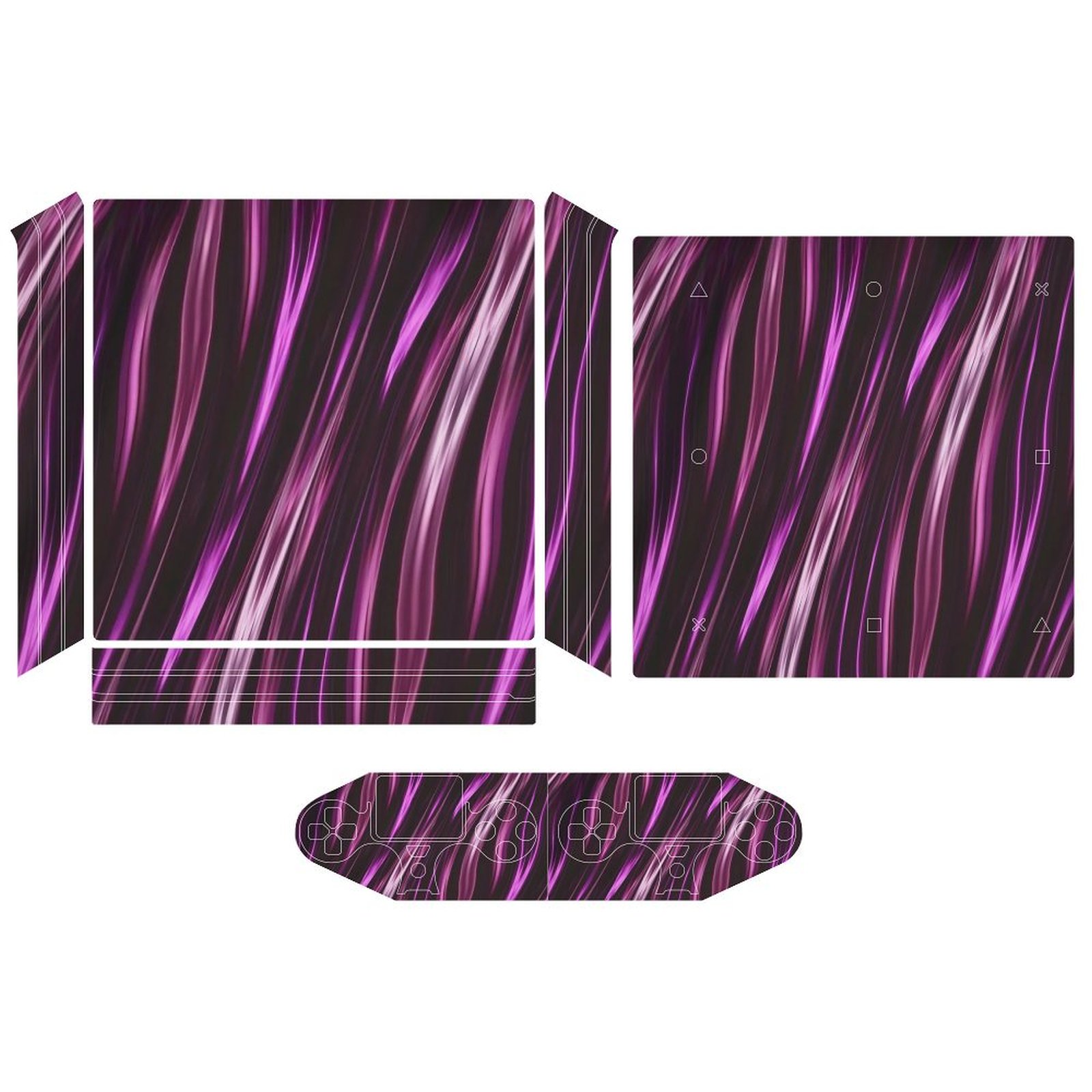 Purple Silky Wave Background PS4/PS4 Pro/PS4 Slim Skin Sticker For ...