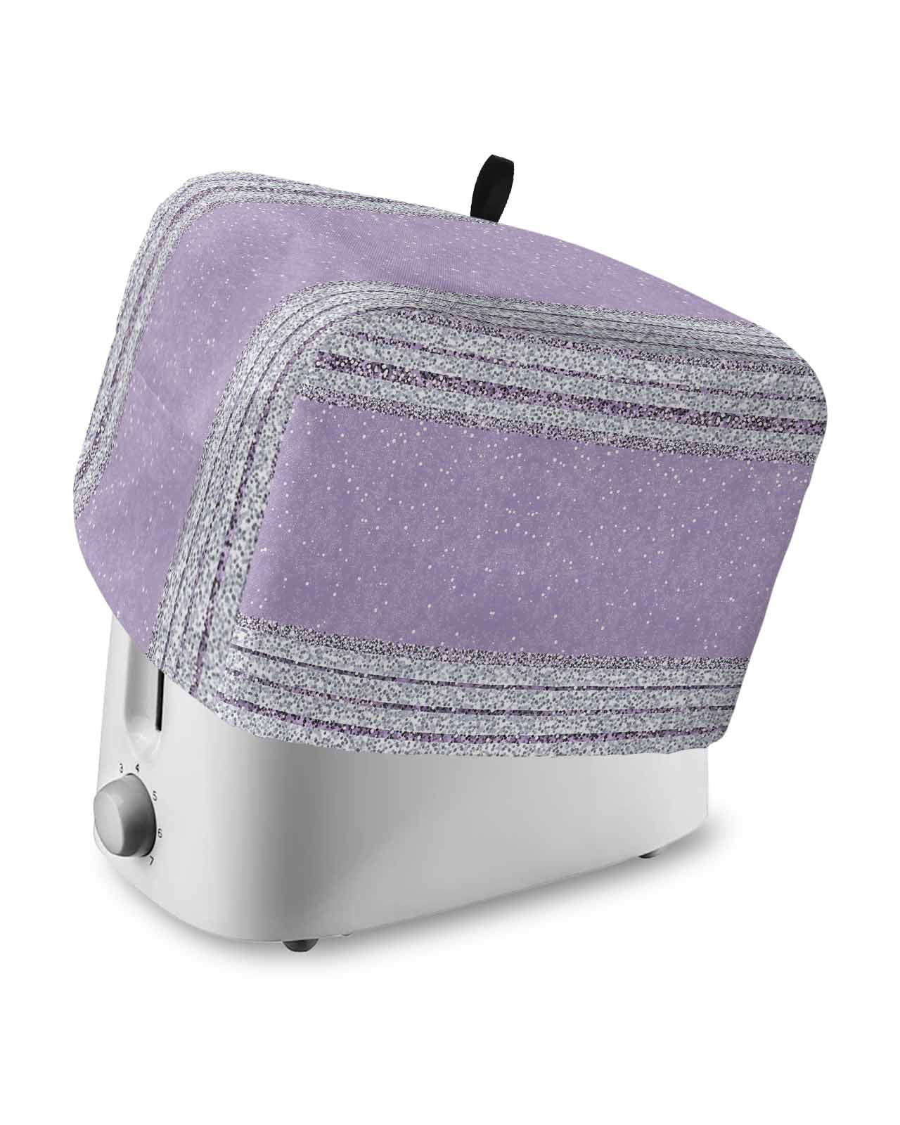 Purple Silver Stripes Toaster Cover 2 Slice, Small Kitchen Appliance ...