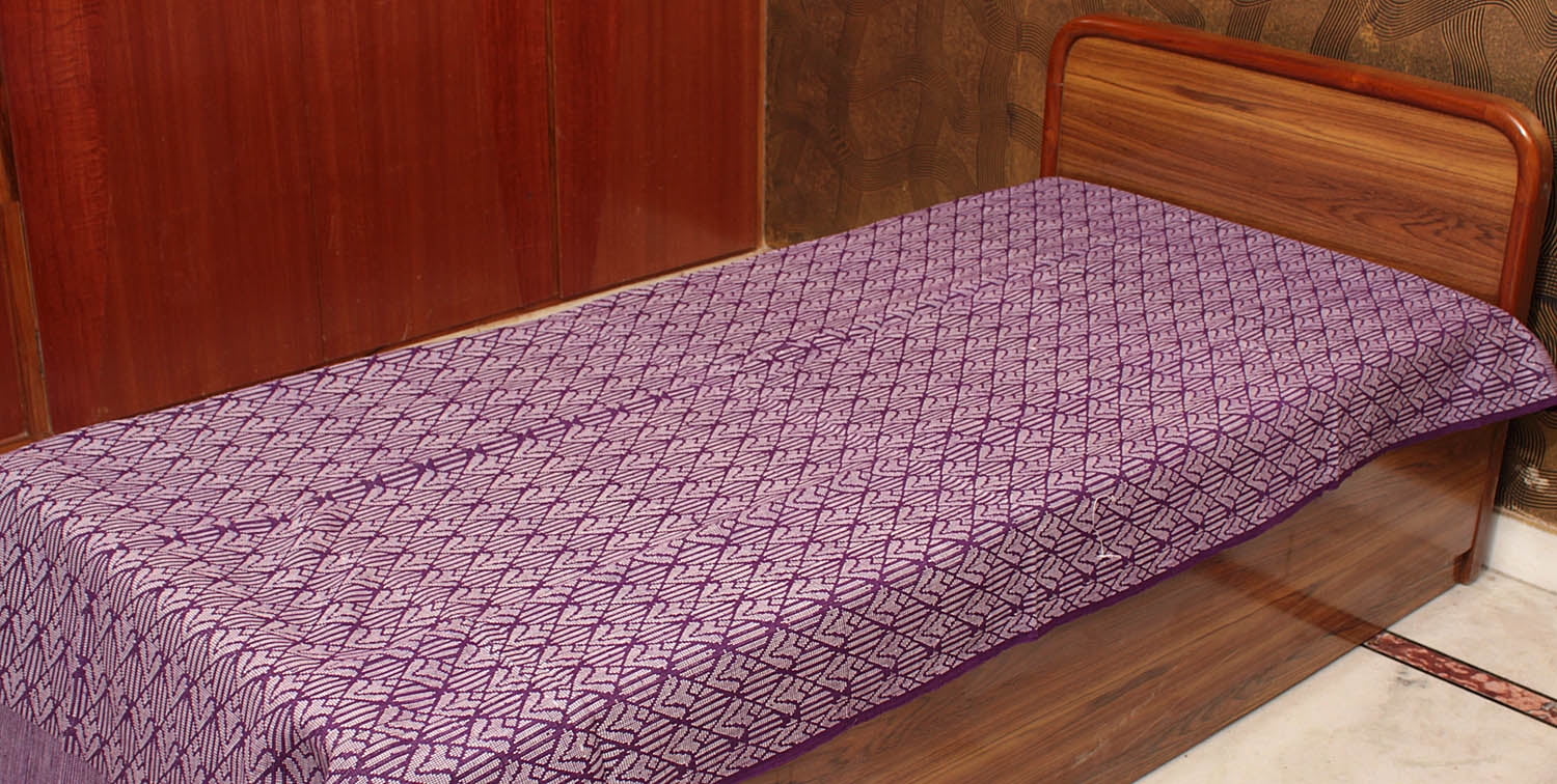 Purple Single-Bed Bedspread from Coimbatore - Pure Cotton - Walmart.com