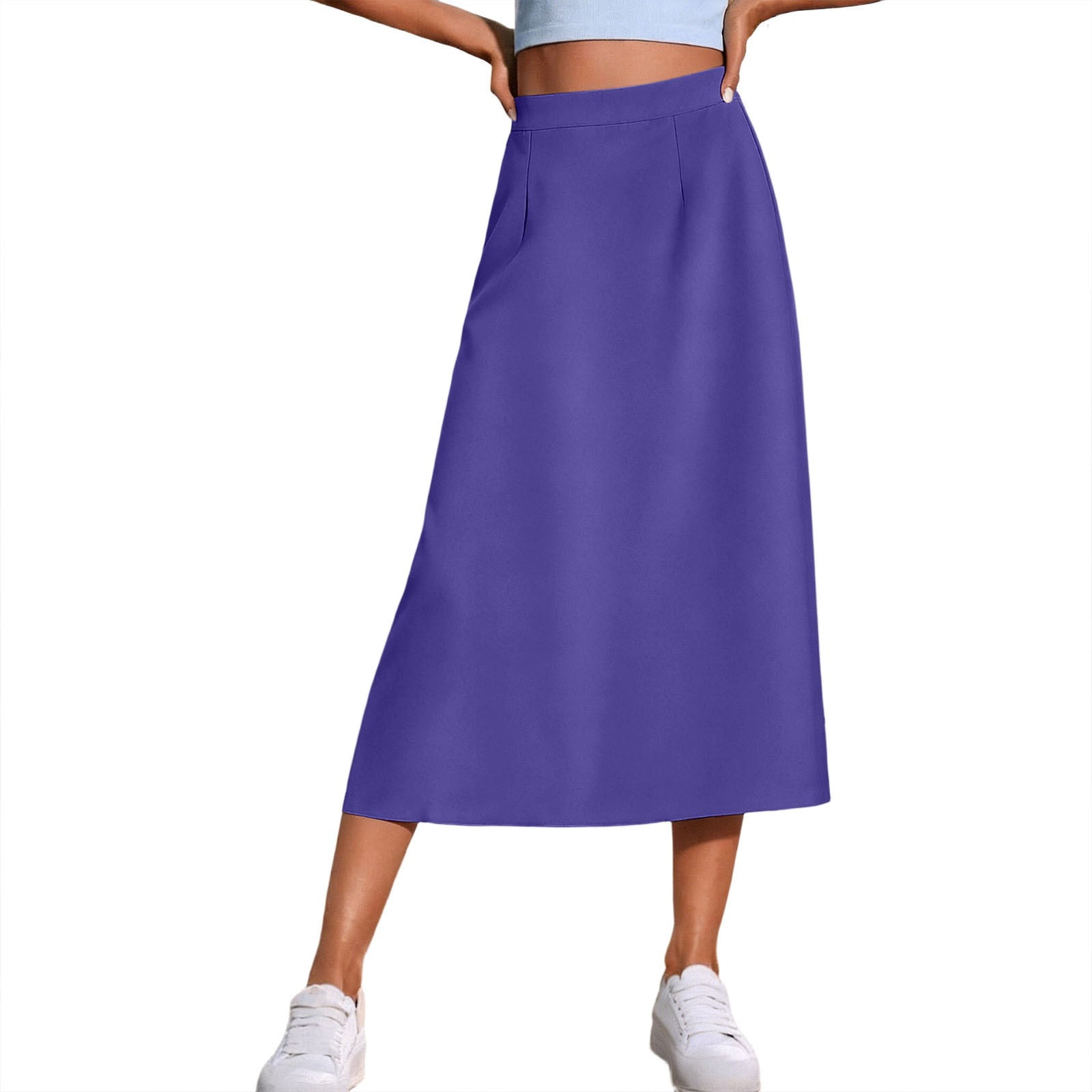 Purple Skirts for Ladies Midi Bodycon Brunch Going Out High Waisted A ...