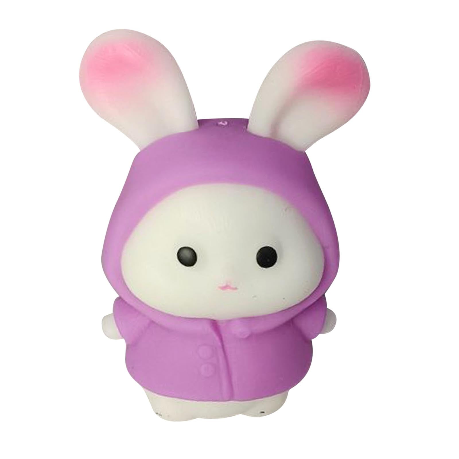 Purple Slow Rise Rabbit Dress Up Toy With Changeable Outfits Sensory ...