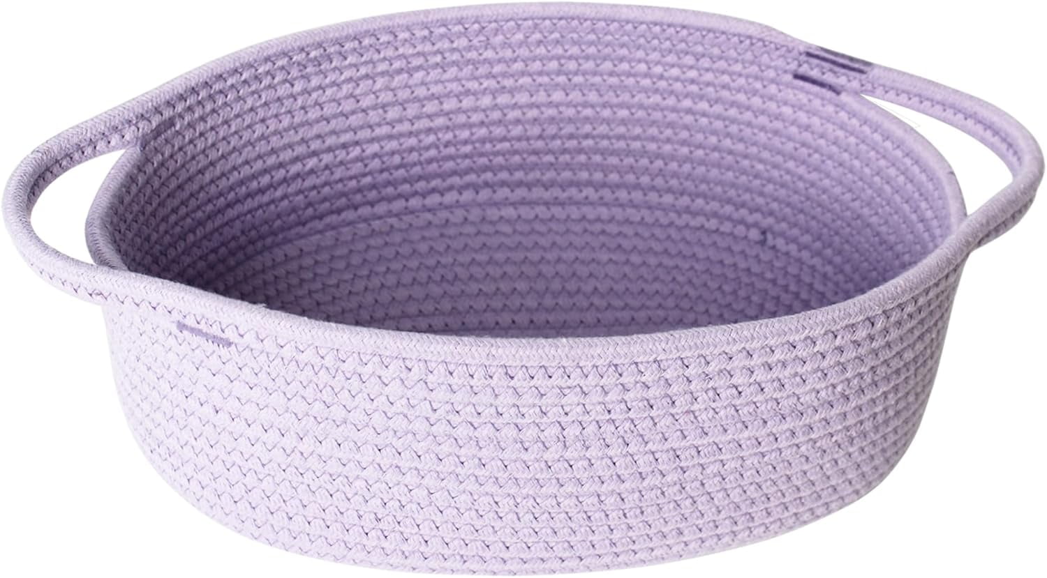 Purple Small Woven Basket, 13” x 9” x 5” Baskets for Gifts Empty ...