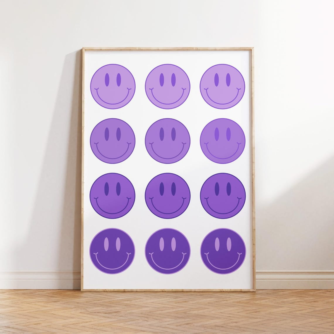 Purple Smiley Face Poster Colorful Preppy Prints Cute Dorm Room Decor ...