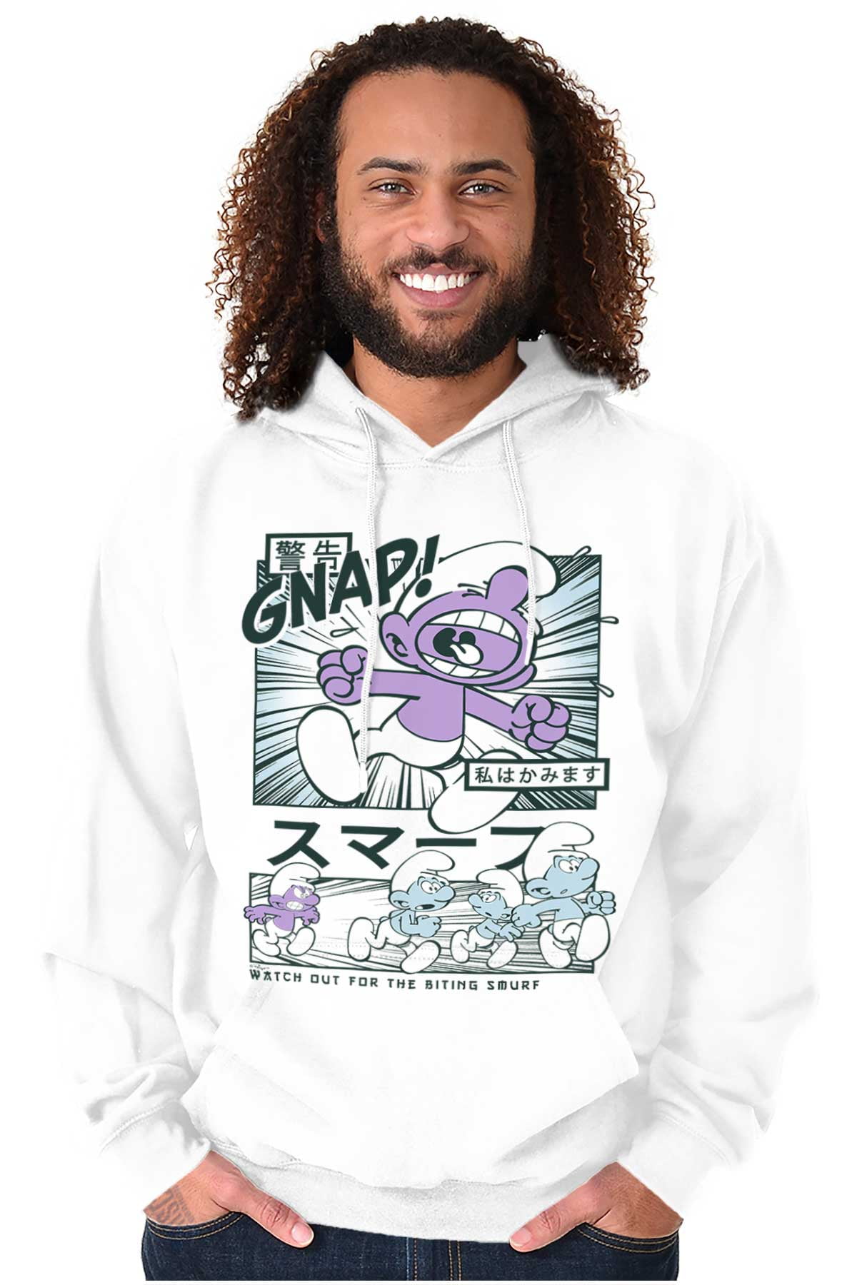 Purple Smurfs GNAP Manga Cartoon Unisex Plus Size Hoodie Brisco Brands ...