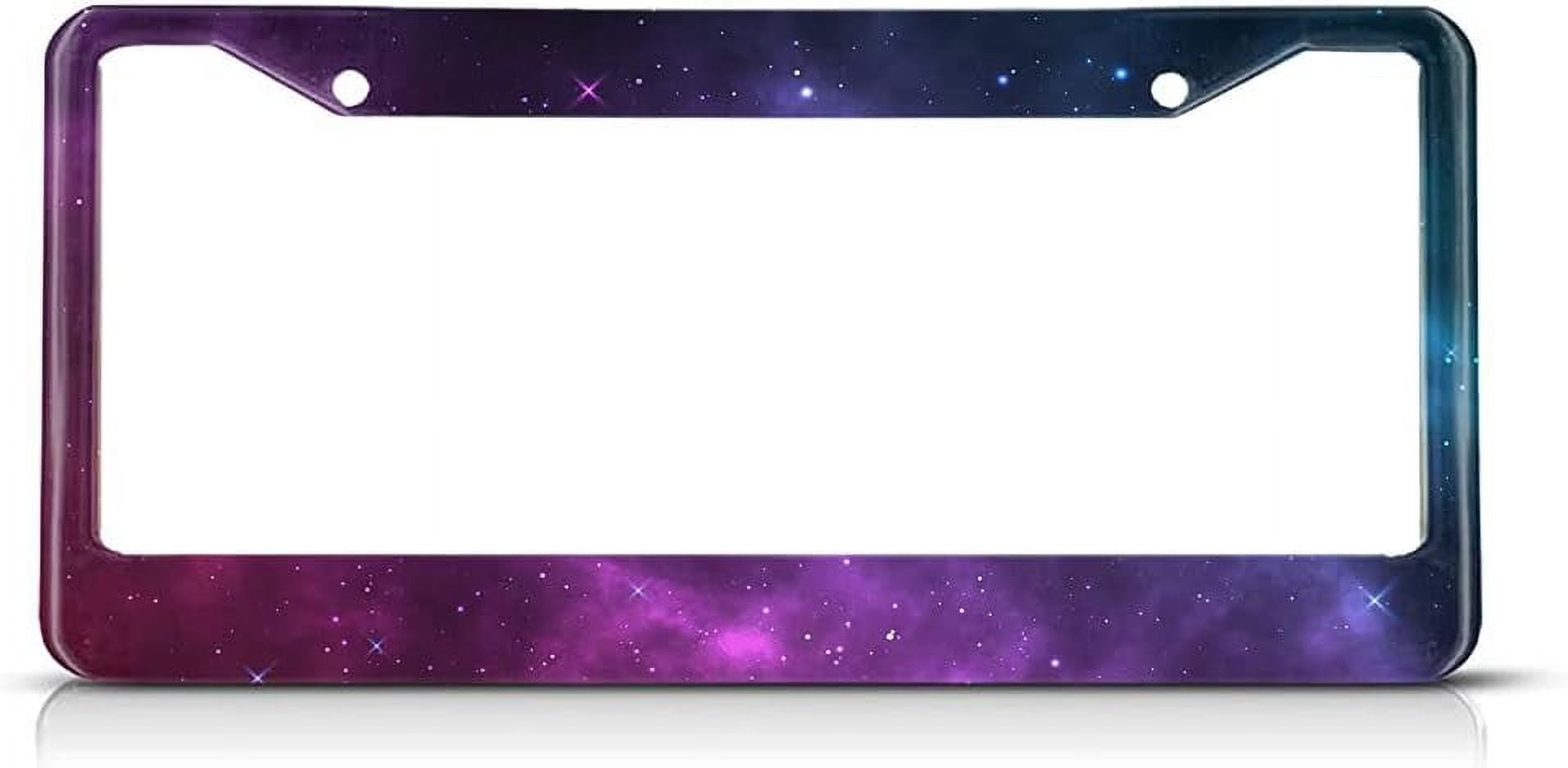 Purple Space Background License Plate Frame Galaxy Car Frames, License ...