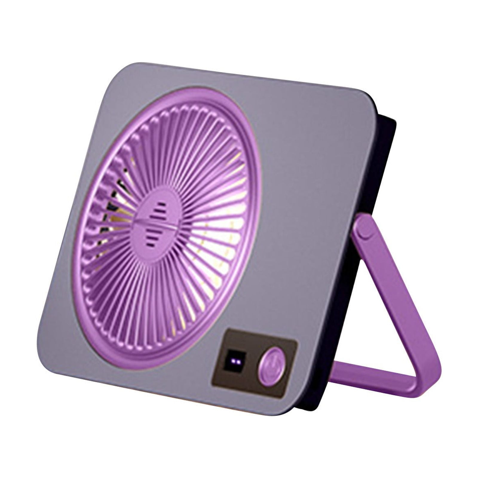Purple Space-Efficient Office Fan With Foldable Design And Built-In ...