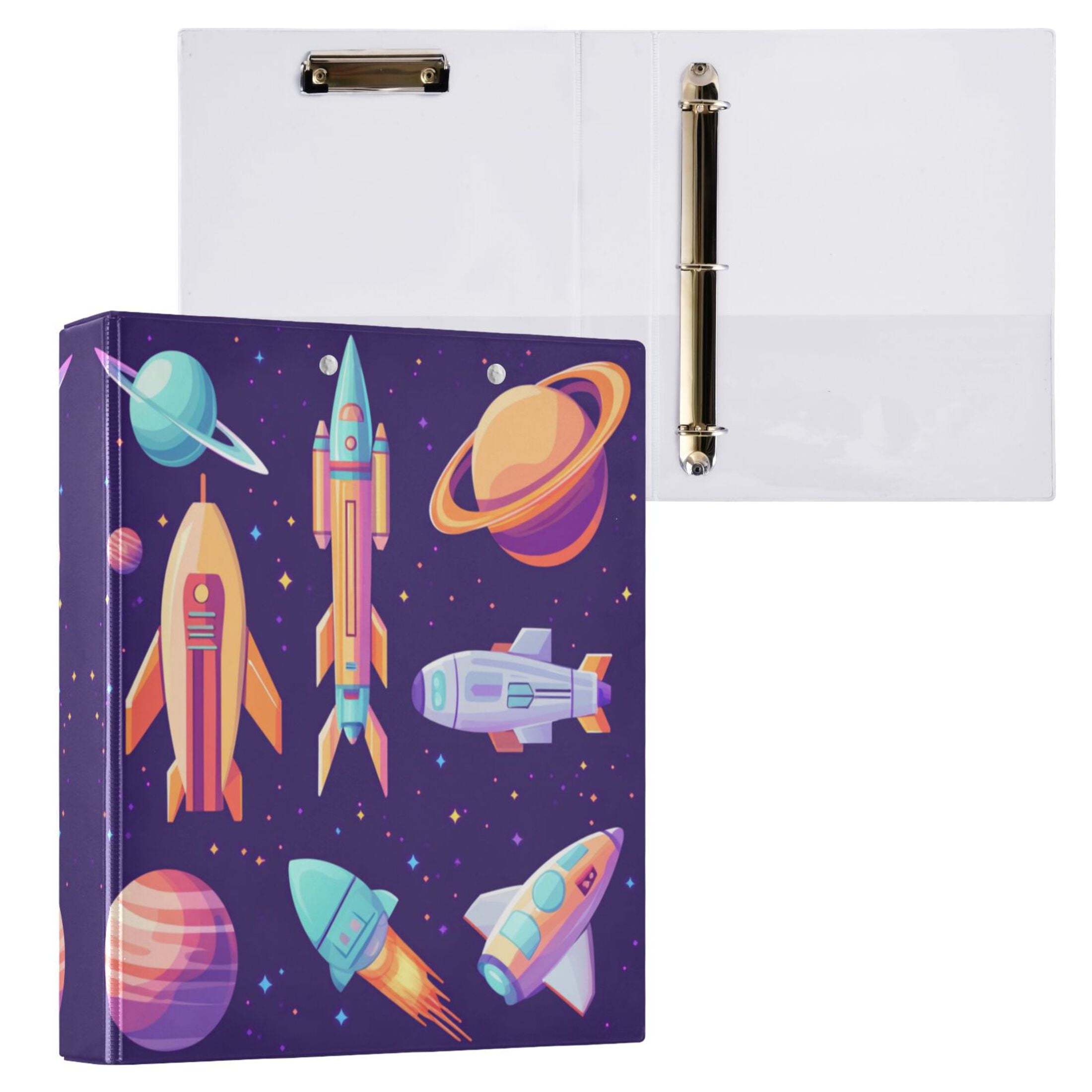 Purple Space Elements 3 Ring Hardcover Binders 1.5in Round Rings for ...
