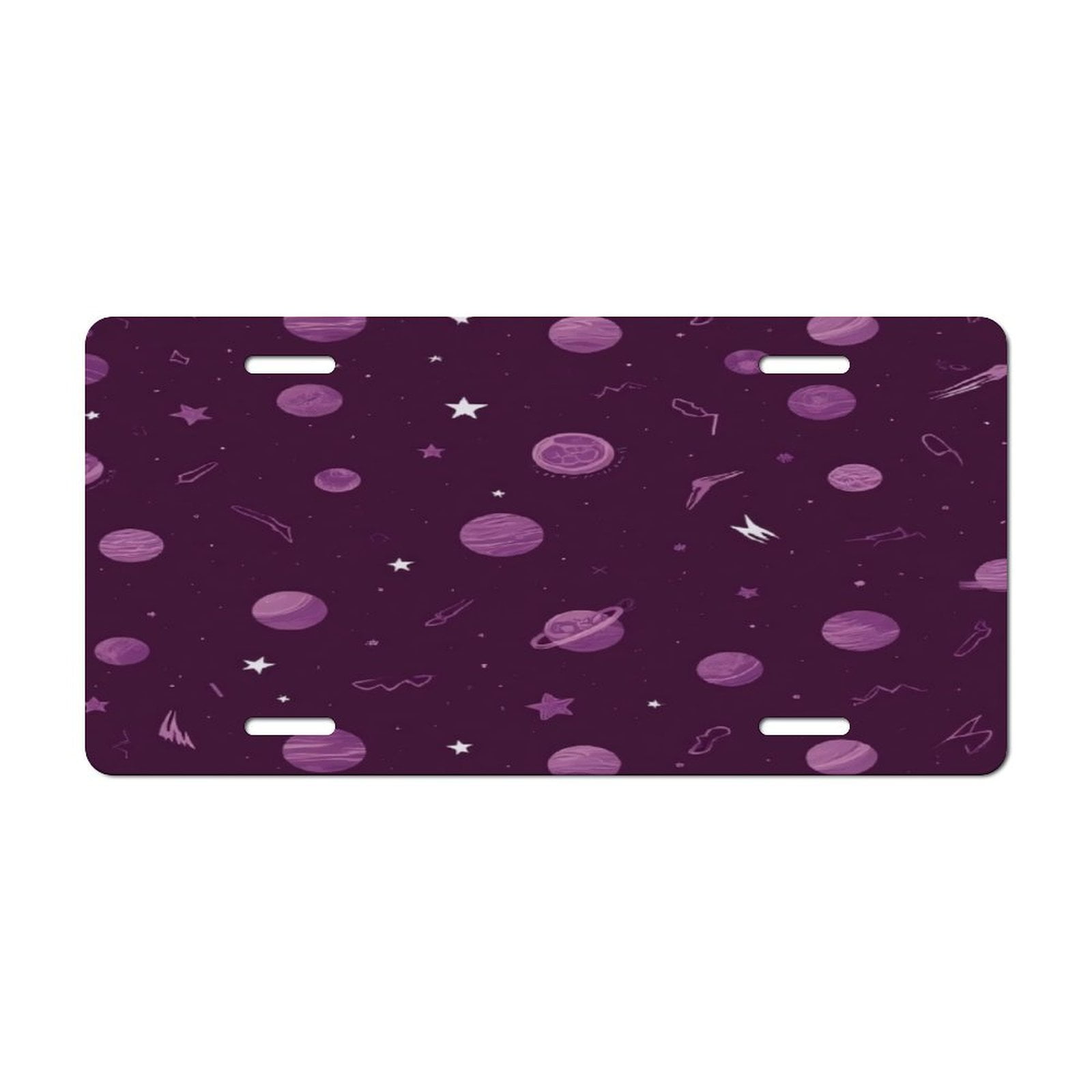 Purple Space Galaxy Print Car Decorative Front License Plate,Vanity Tag ...