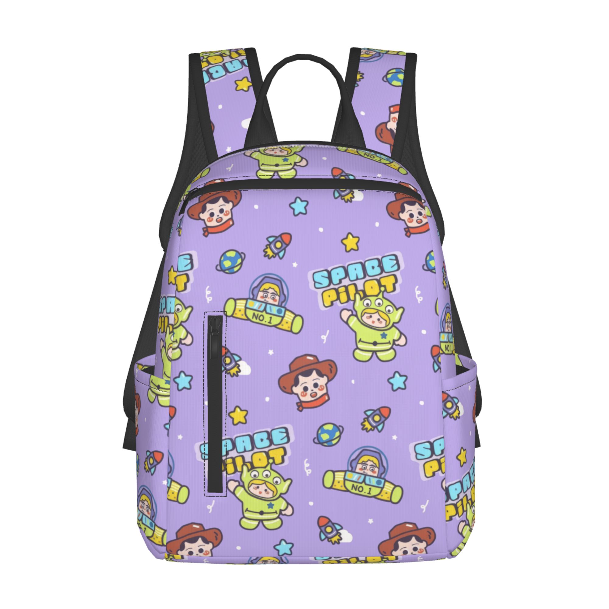 Purple Space To-y St-ory Lightweight Backpack, Holiday Travel Daypack ...