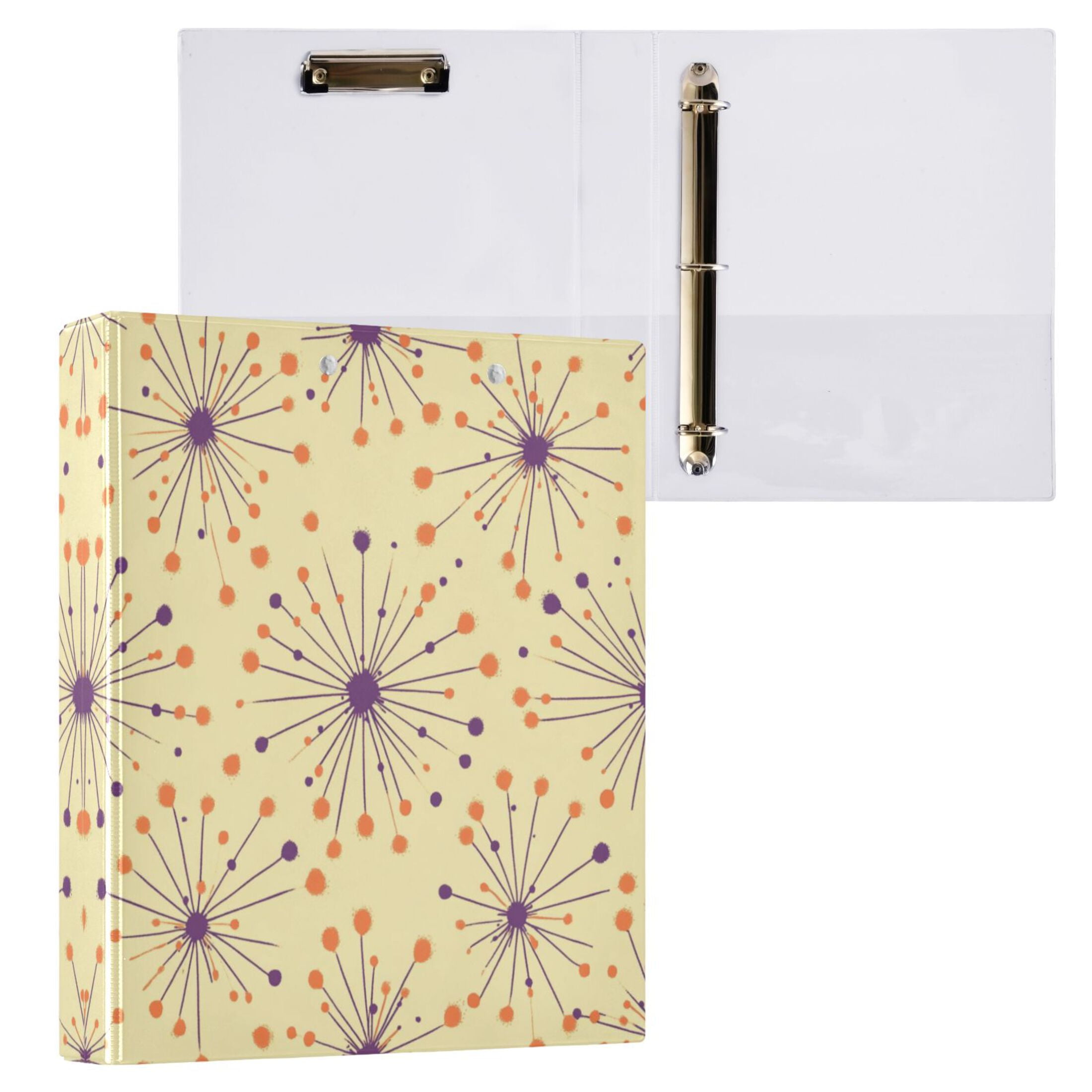 Purple Sparkler Elements 3 Ring Hardcover Binders 1.5in Round Rings for ...