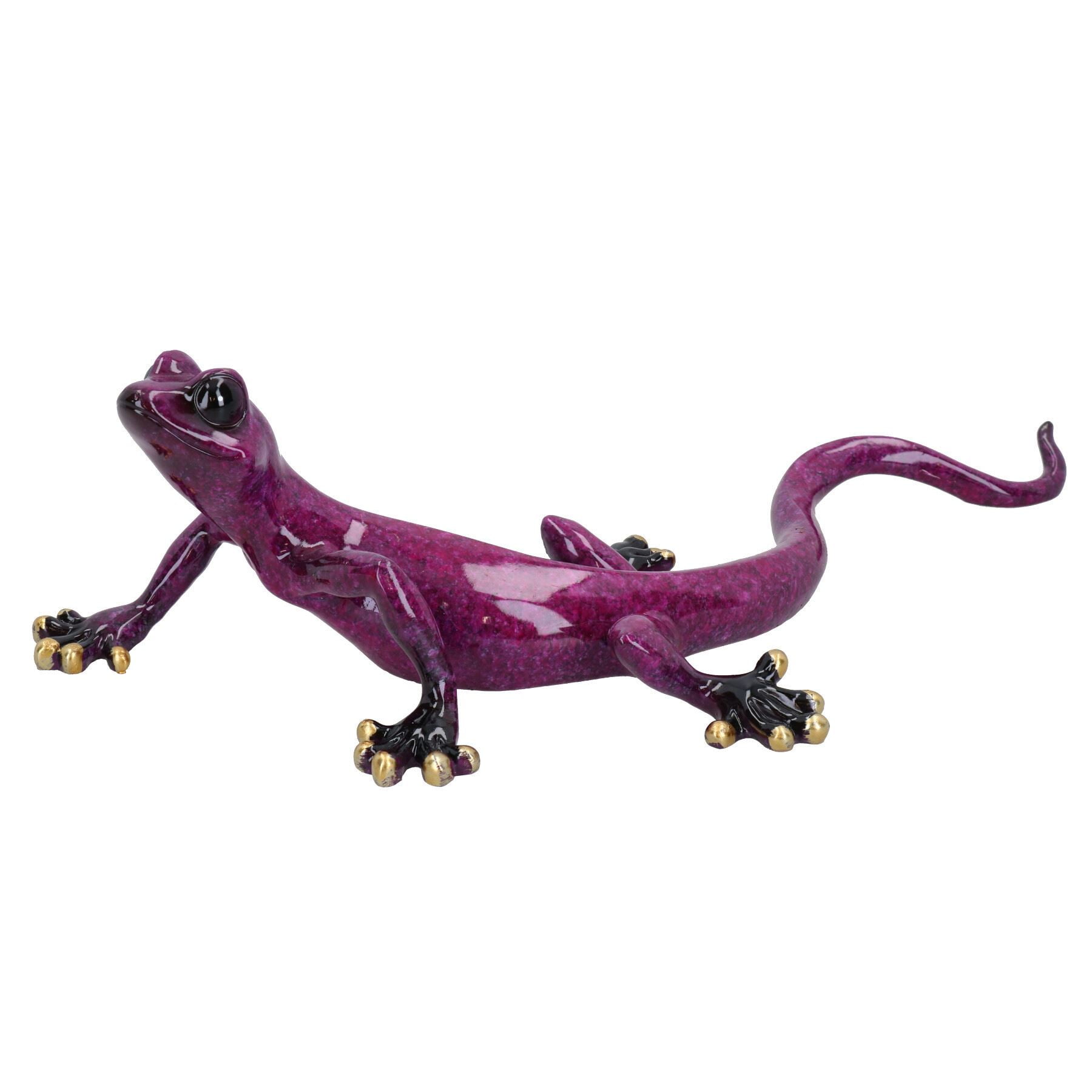 Purple Speckled Gecko Lizard Resin Wall Shed Sculpture Decor Statue ...