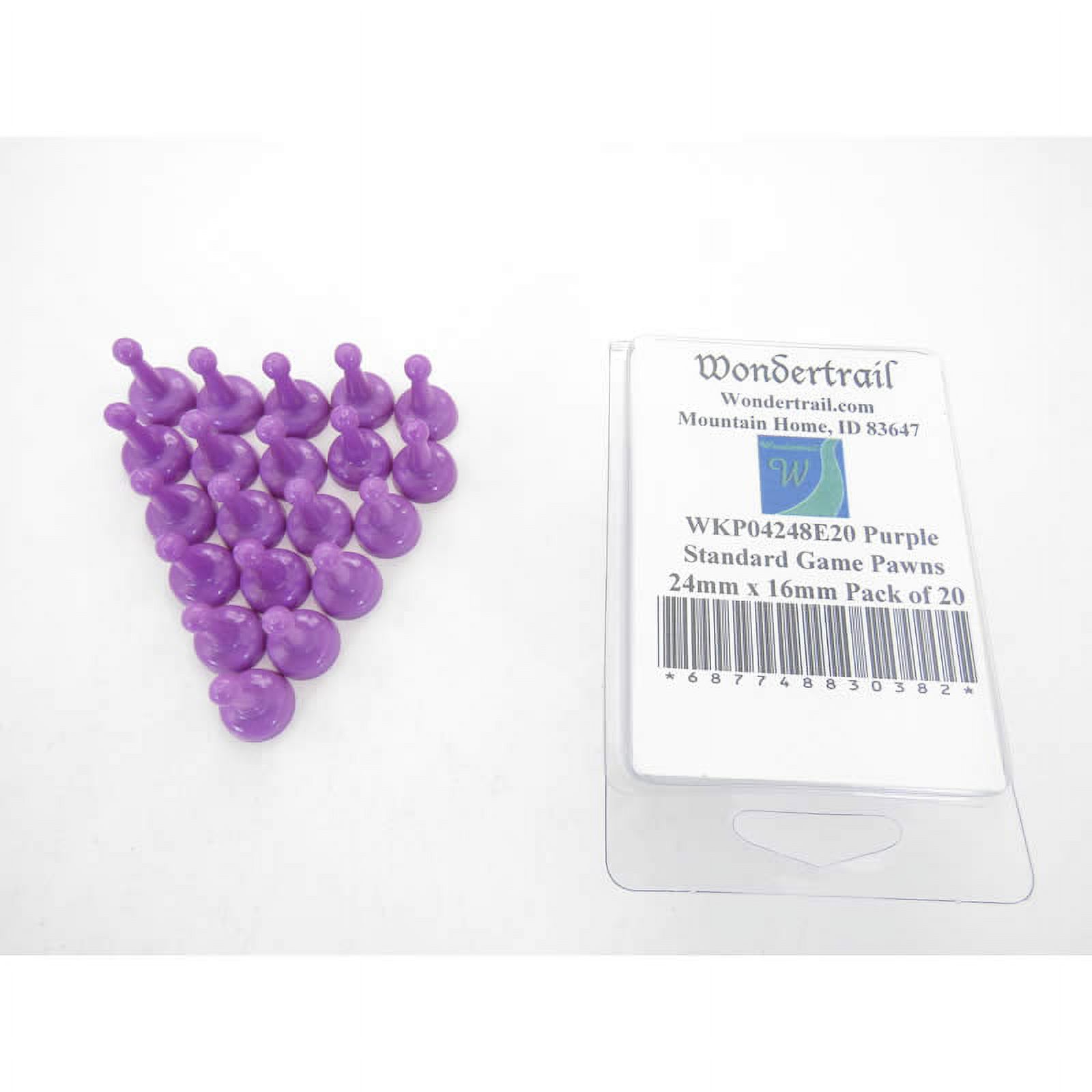 Purple Standard Game Pawns 24mm x 16mm (15/16in x 5/8in) Pack of 20 ...