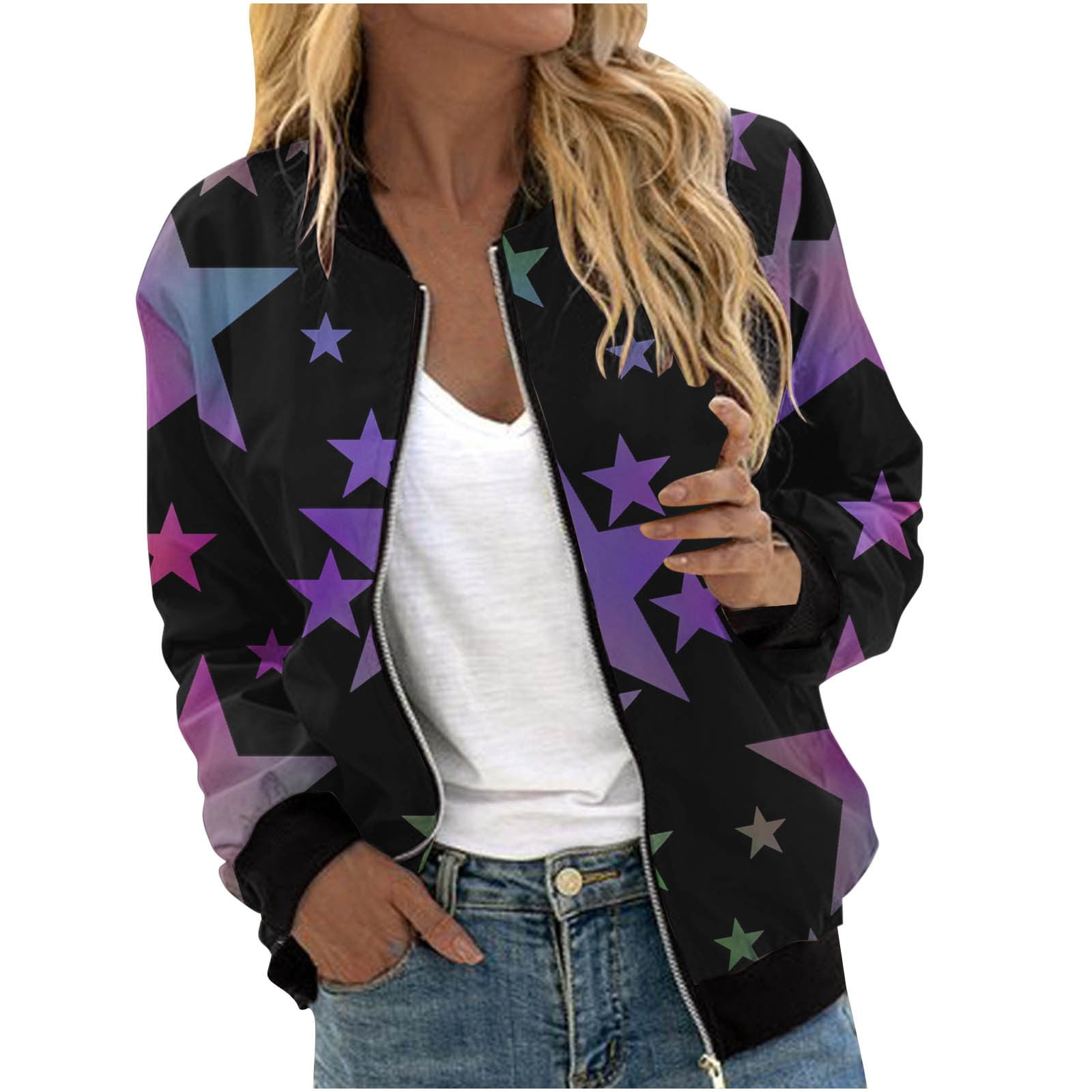 Purple Star Graphic for Juniors Winter Fall Spandex Brunch Outfit Women ...