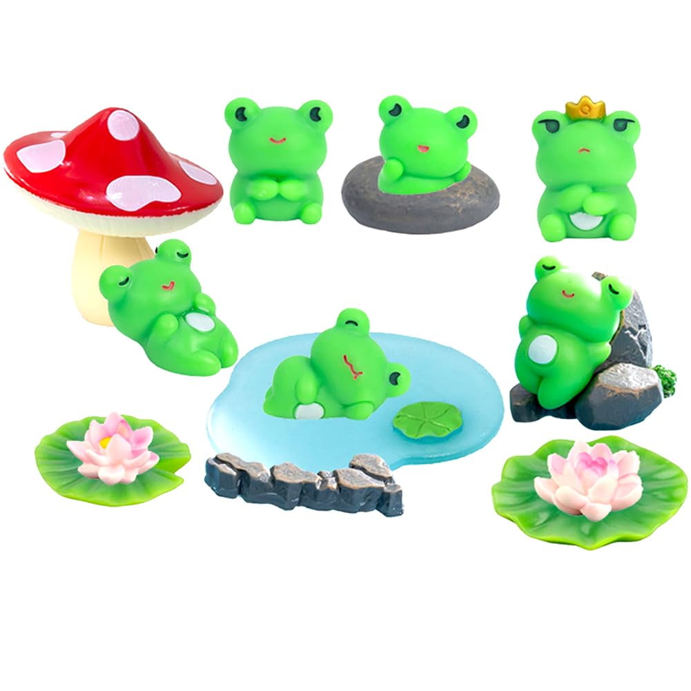Purple Star Mini Frogs 15Pack Tiny Frogs Mini Resin Animals Figures to ...