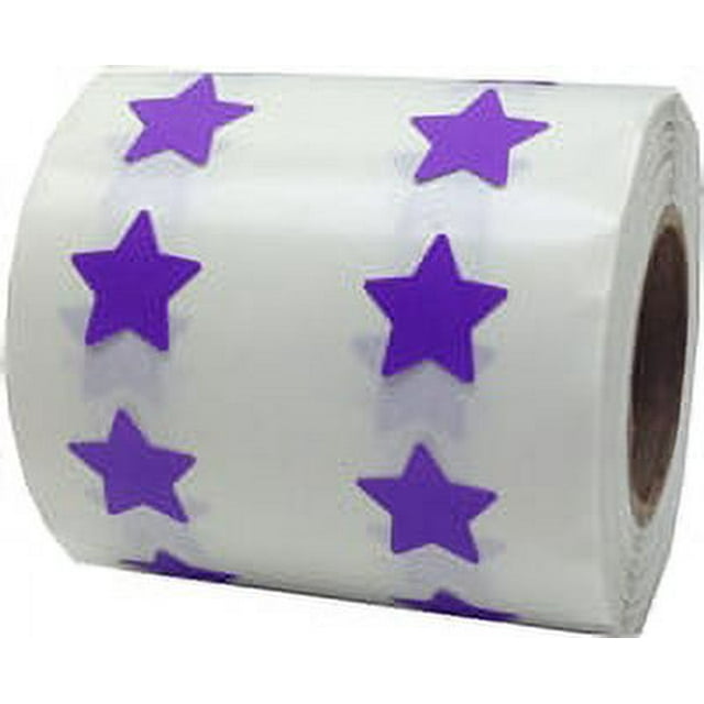 Purple Star Stickers, 1/2 Inch Wide, 1000 Labels on a Roll - Walmart.com