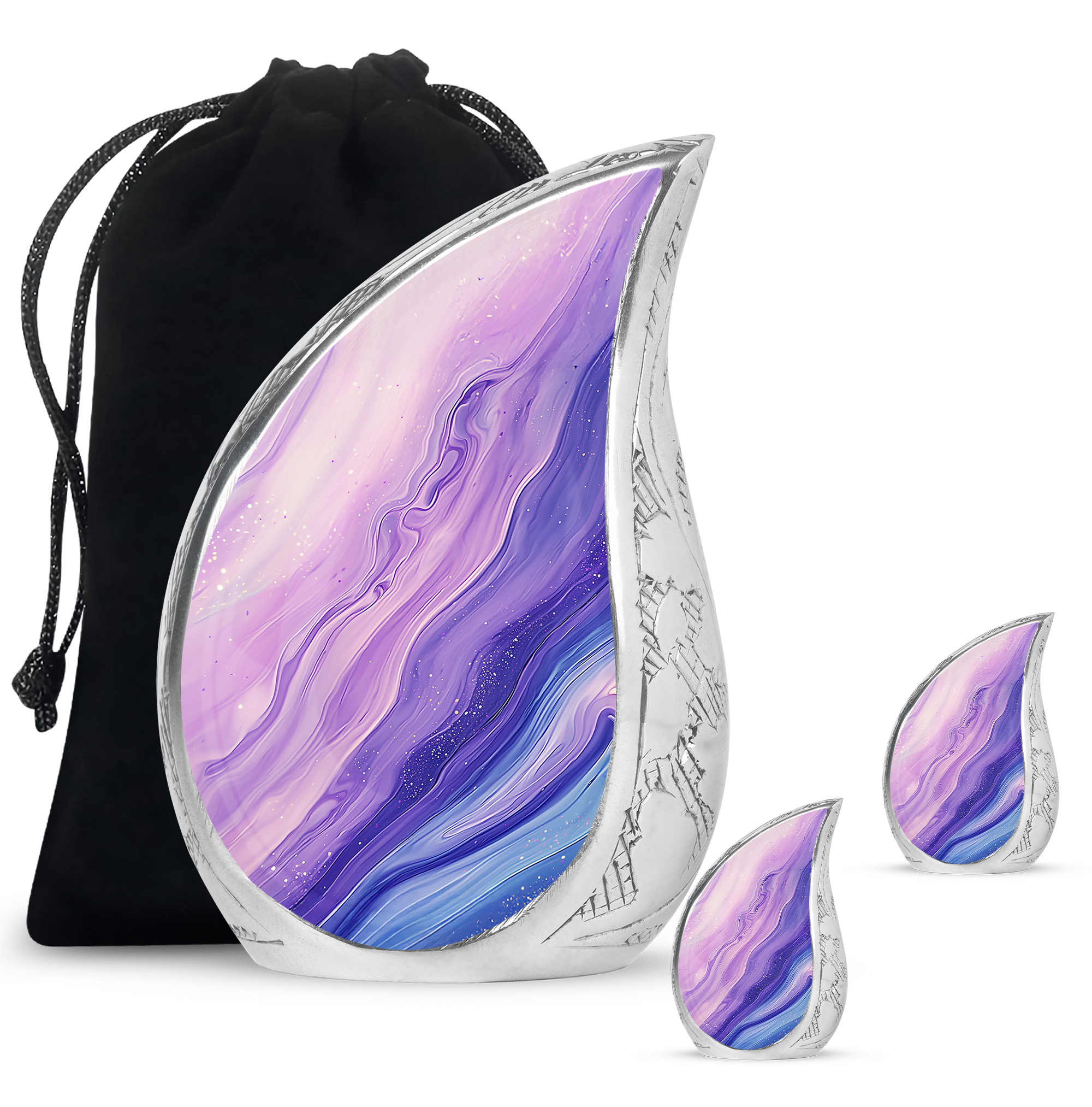 Purple Stardust Large Urns For Ashes Adult Male - Cremation Mini Urn ...