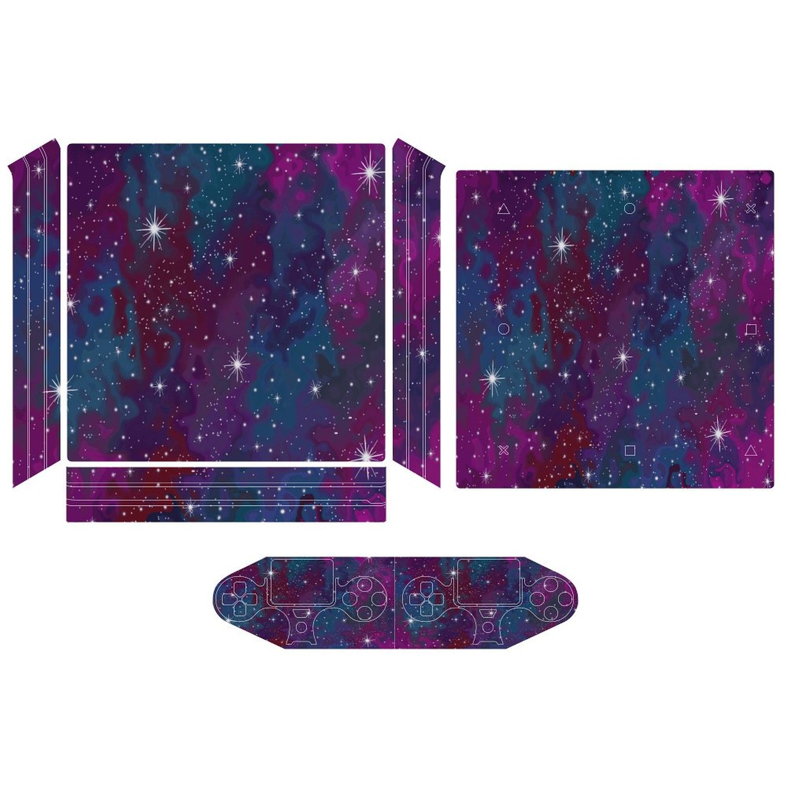 Purple Starlight, Shining PS4 Pro/PS4 Slim Skin Sticker For Console And ...