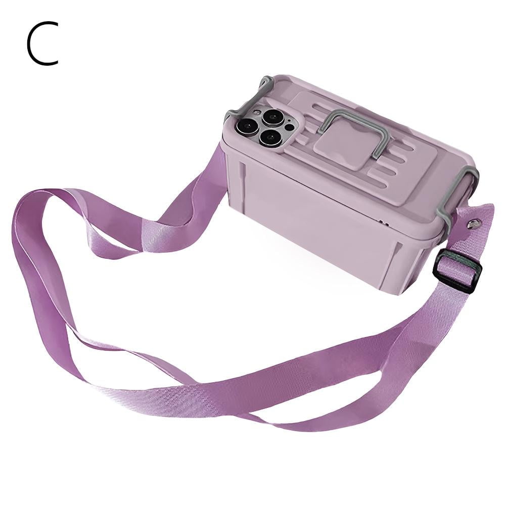 Purple Storage Box + Crossbody Rope Iphone13pro Storage Box Mobile ...