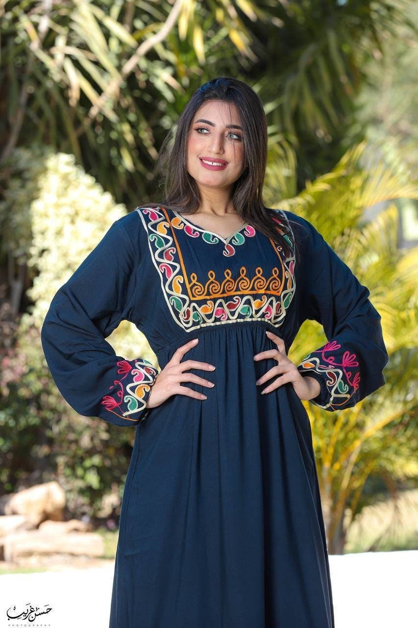 Purple Strap embroidered caftan dress, Plus size caftan, Caftans for women, Loose fit caftan ...