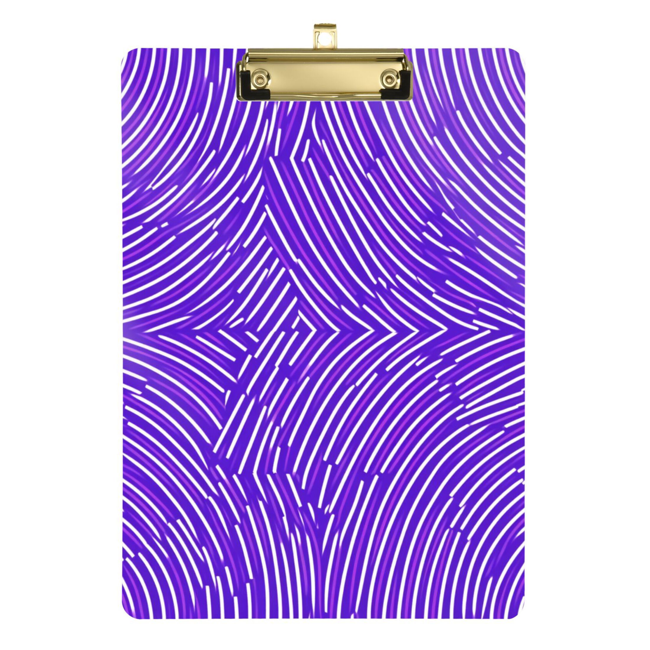 Purple Stripe Chart Acrylic Clipboard with Gold Clip for Classroom ...