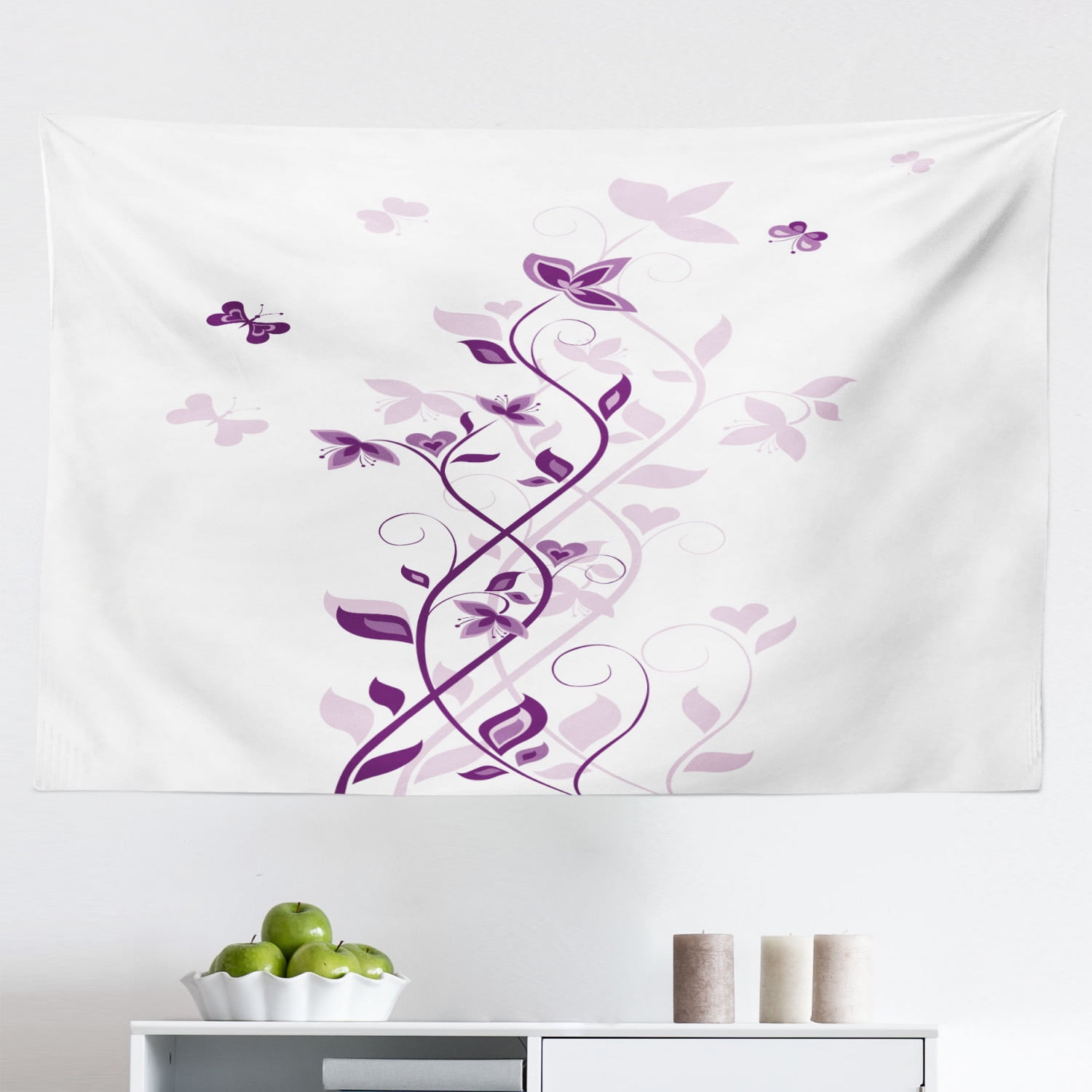 Purple Tapestry, East Oriental Royal Palace Patterns with Bohemian Style Art Traditional Wedding ...