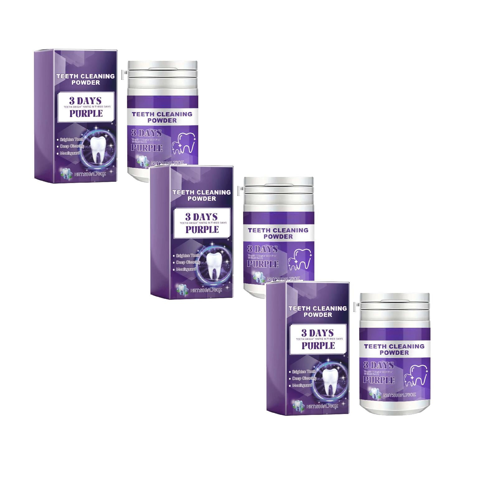 Purple Teeth Powder Natural Formula For Effective Stain Removal And ...