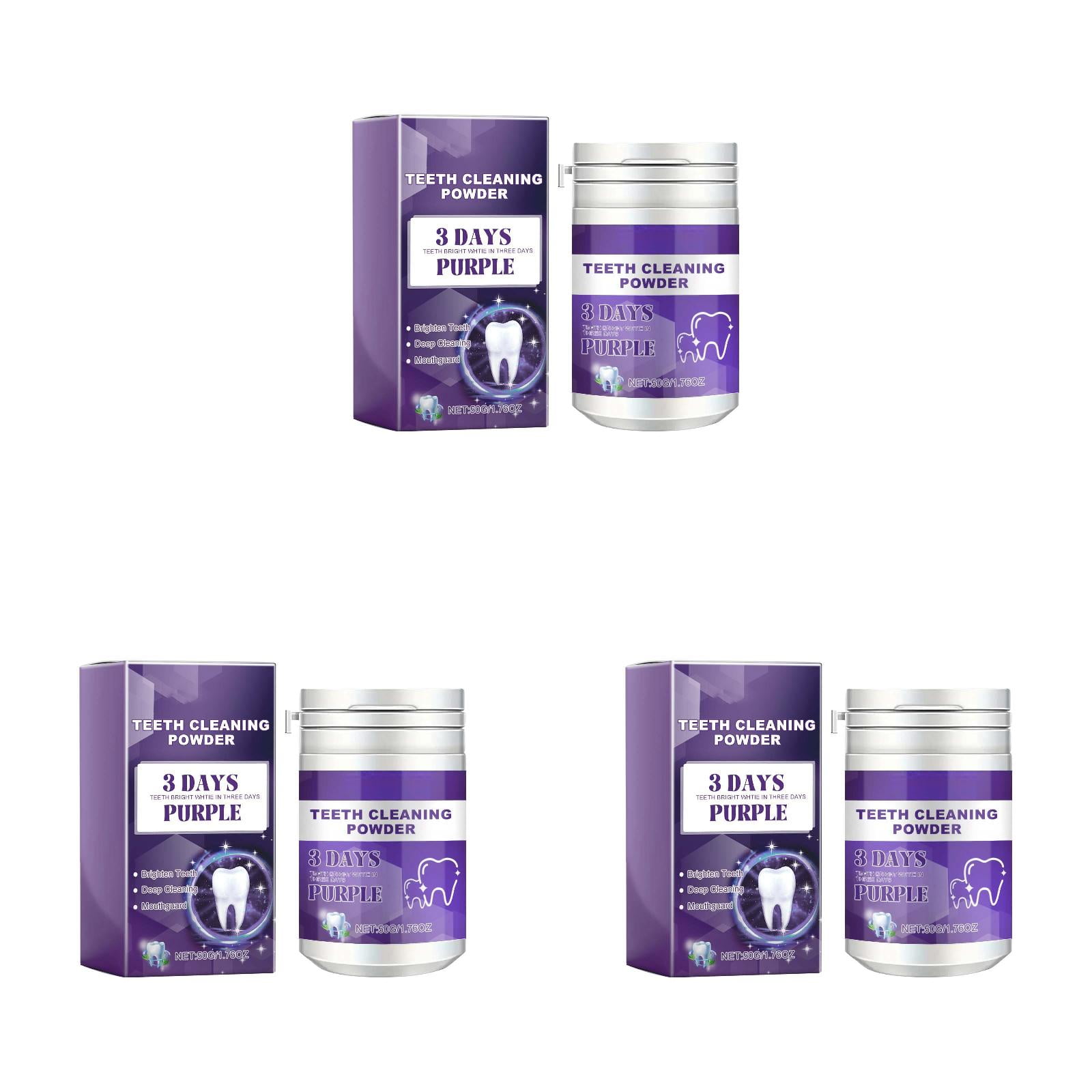 Purple Teeth Powder Natural Formula For Effective Stain Removal And ...