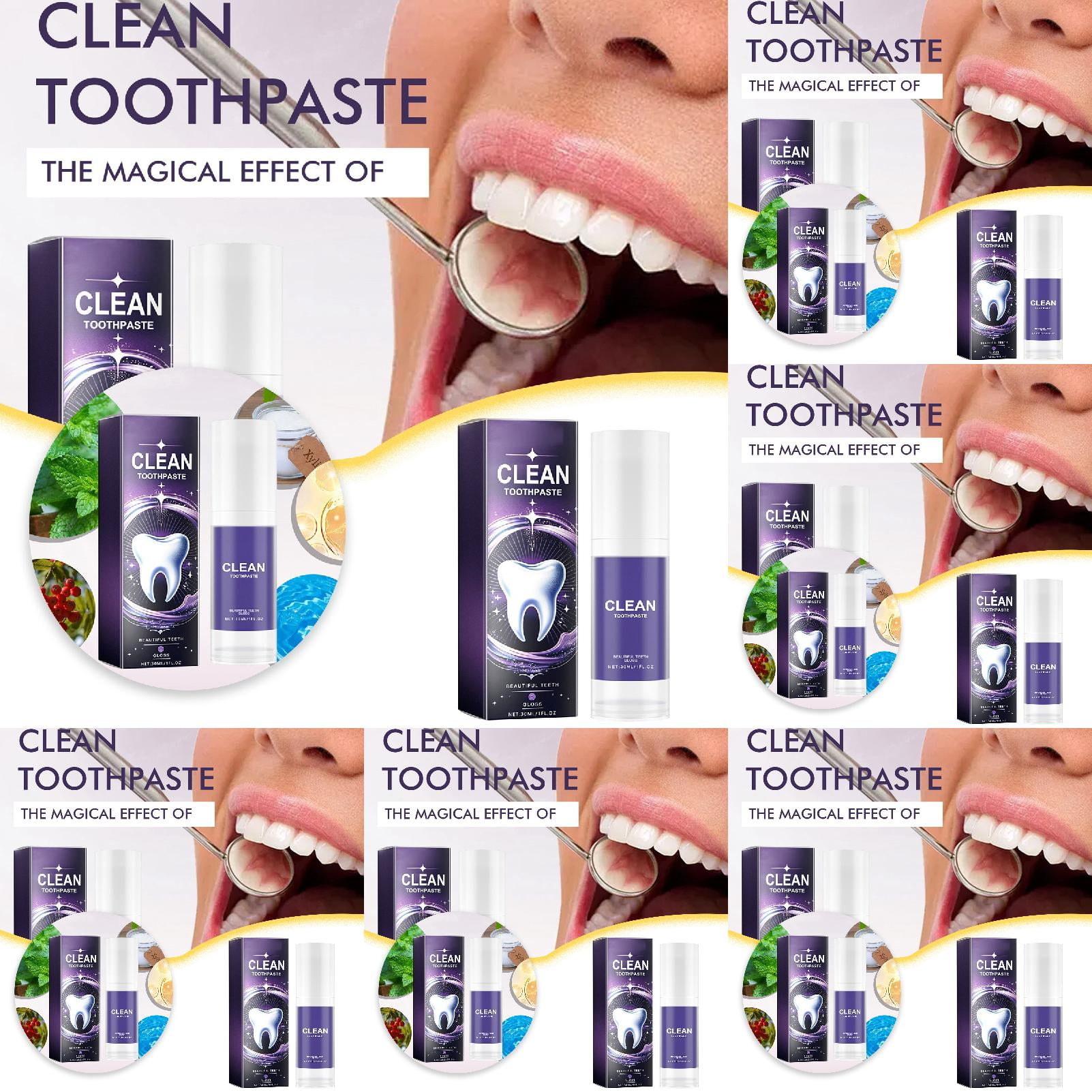 Purple Teeth Toothpaste Yellow Teeth Removal Fresh Breath Oral Hygiene ...