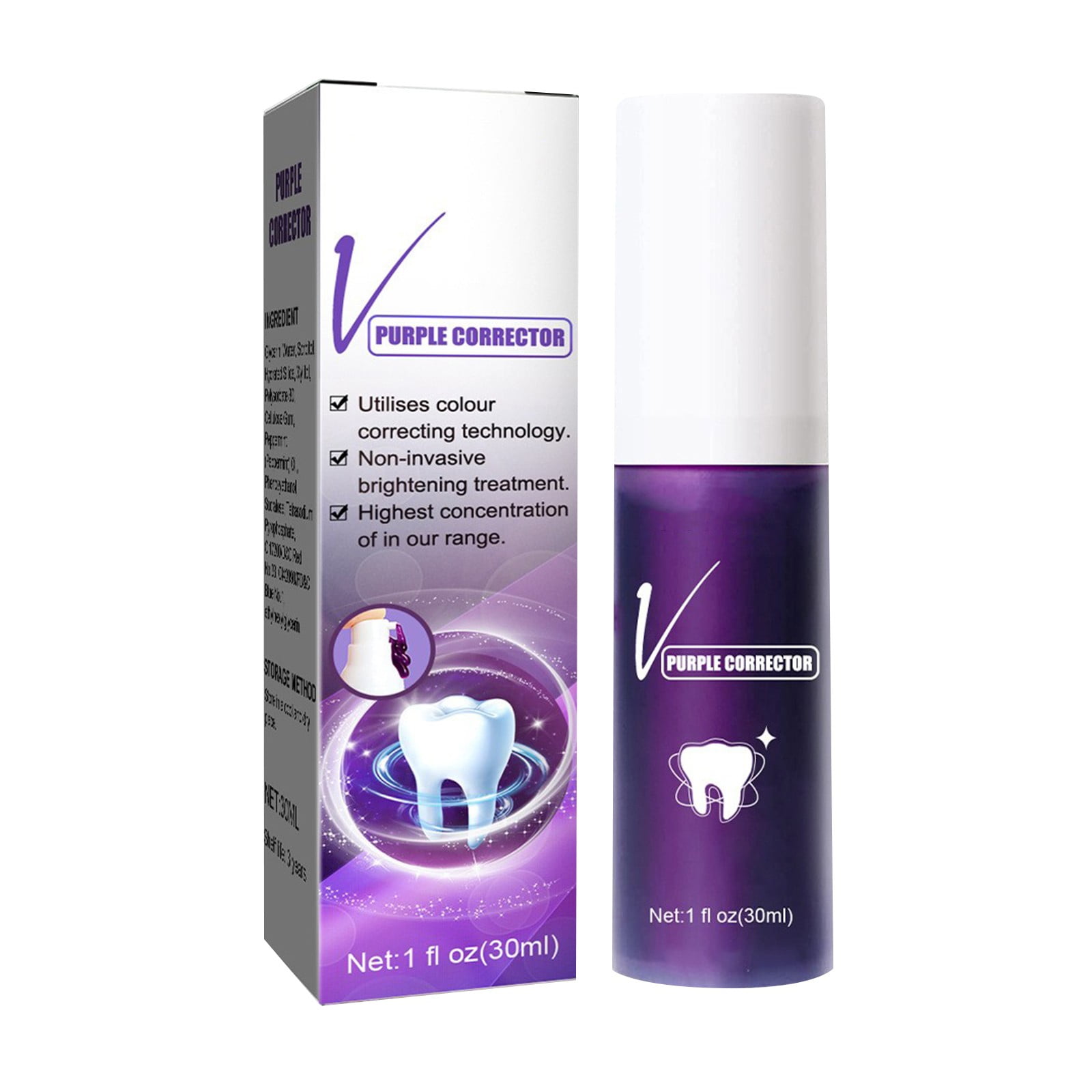 Purple Teeth Whitener Tooth Paste Teeth Toothpaste Purple Toothpaste ...